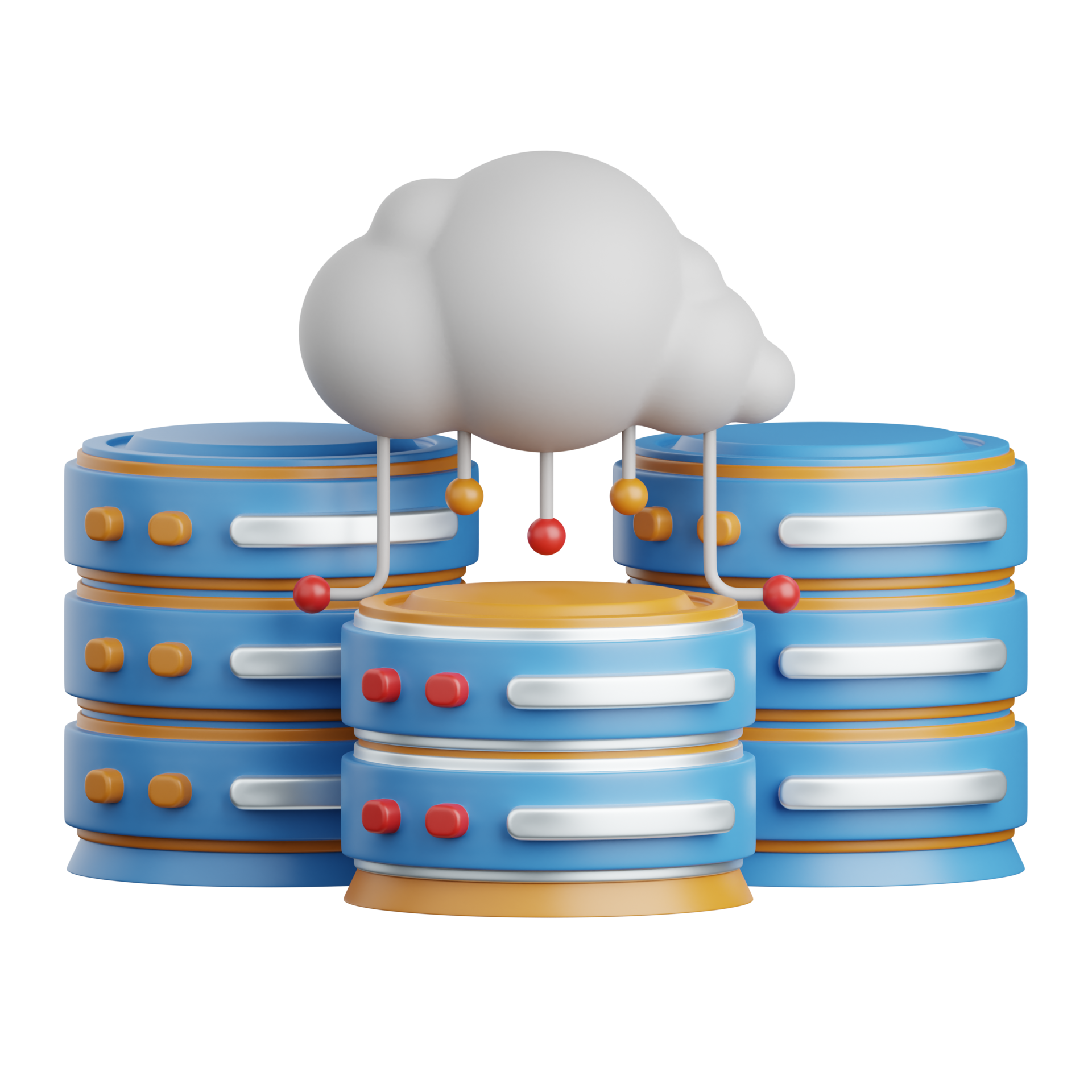 3d Rendering Cloud Computing Isolated Useful For Technology Programming Development Coding