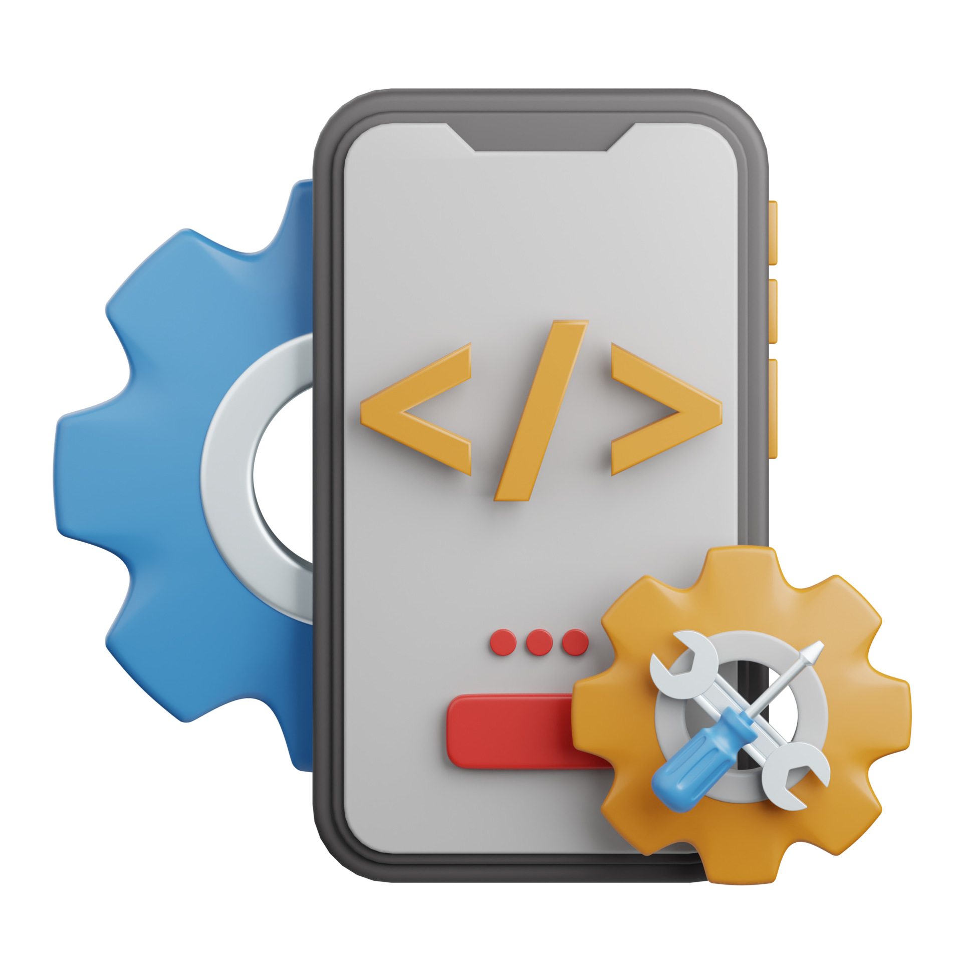3d rendering app development isolated useful for technology, programming, development, coding ...