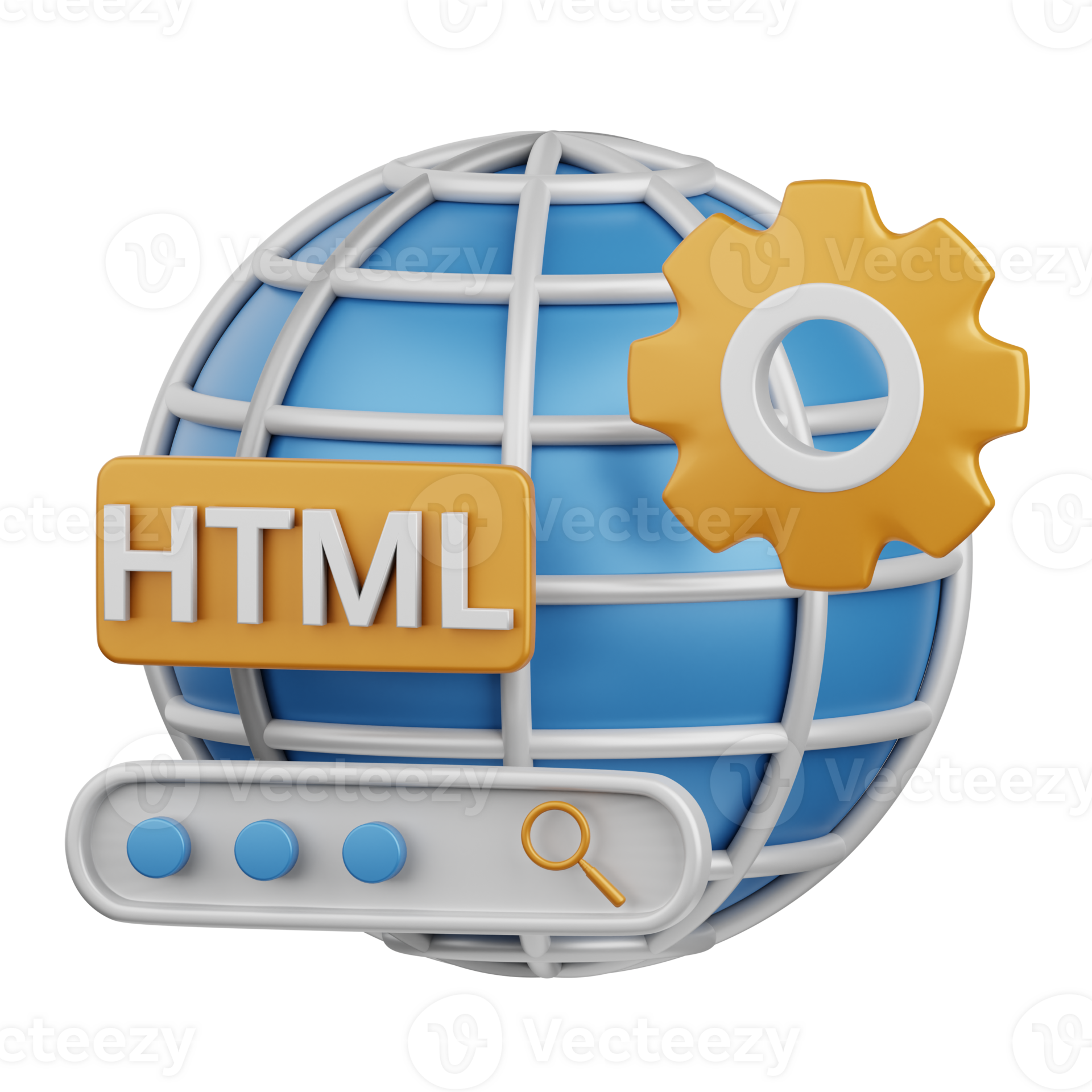 3d rendering html isolated useful for technology, programming, development, coding, software ...
