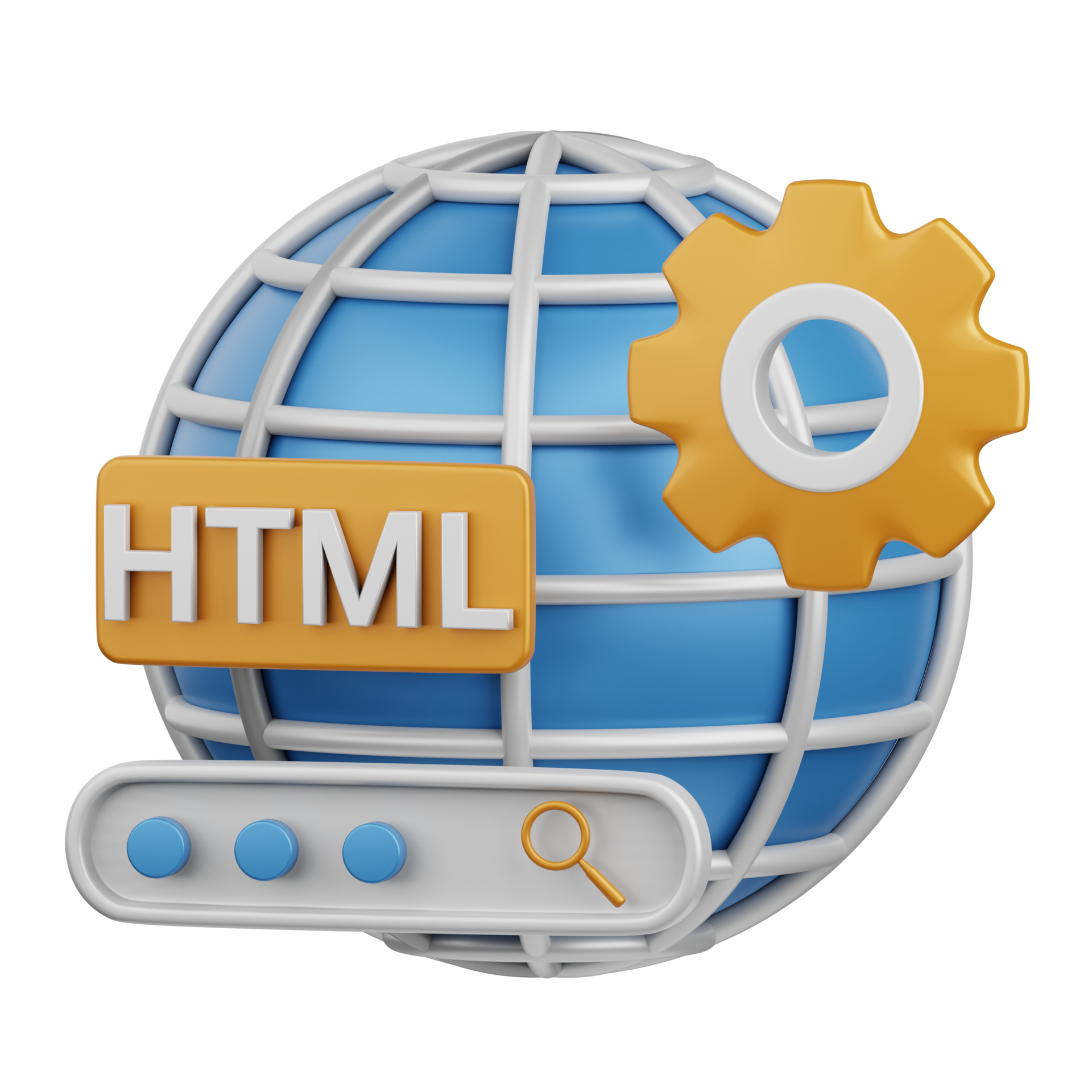 3d Rendering Html Isolated Useful For Technology Programming Development Coding Software