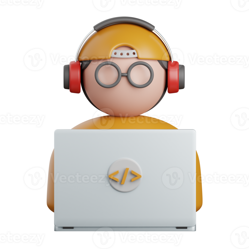 3d Rendering Programmer Isolated Useful For Technology Programming Development Coding