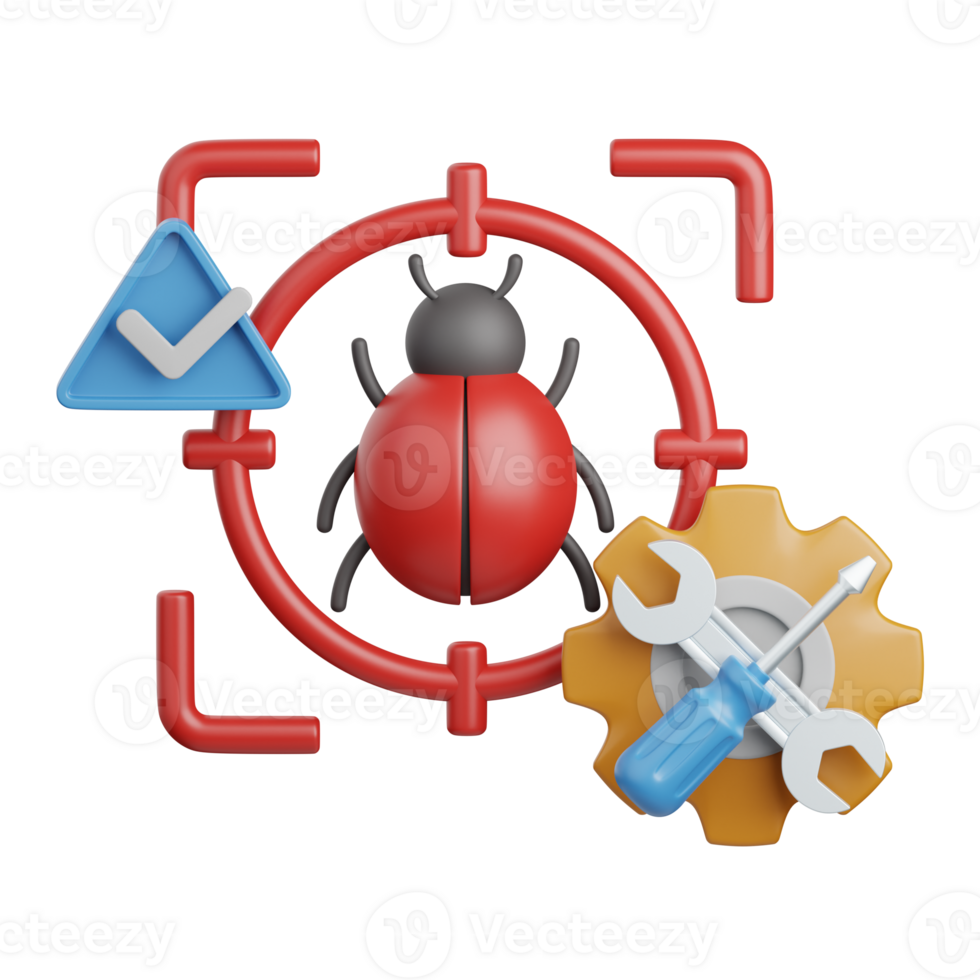 3d Rendering Bug Fixing Isolated Useful For Technology Programming Development Coding