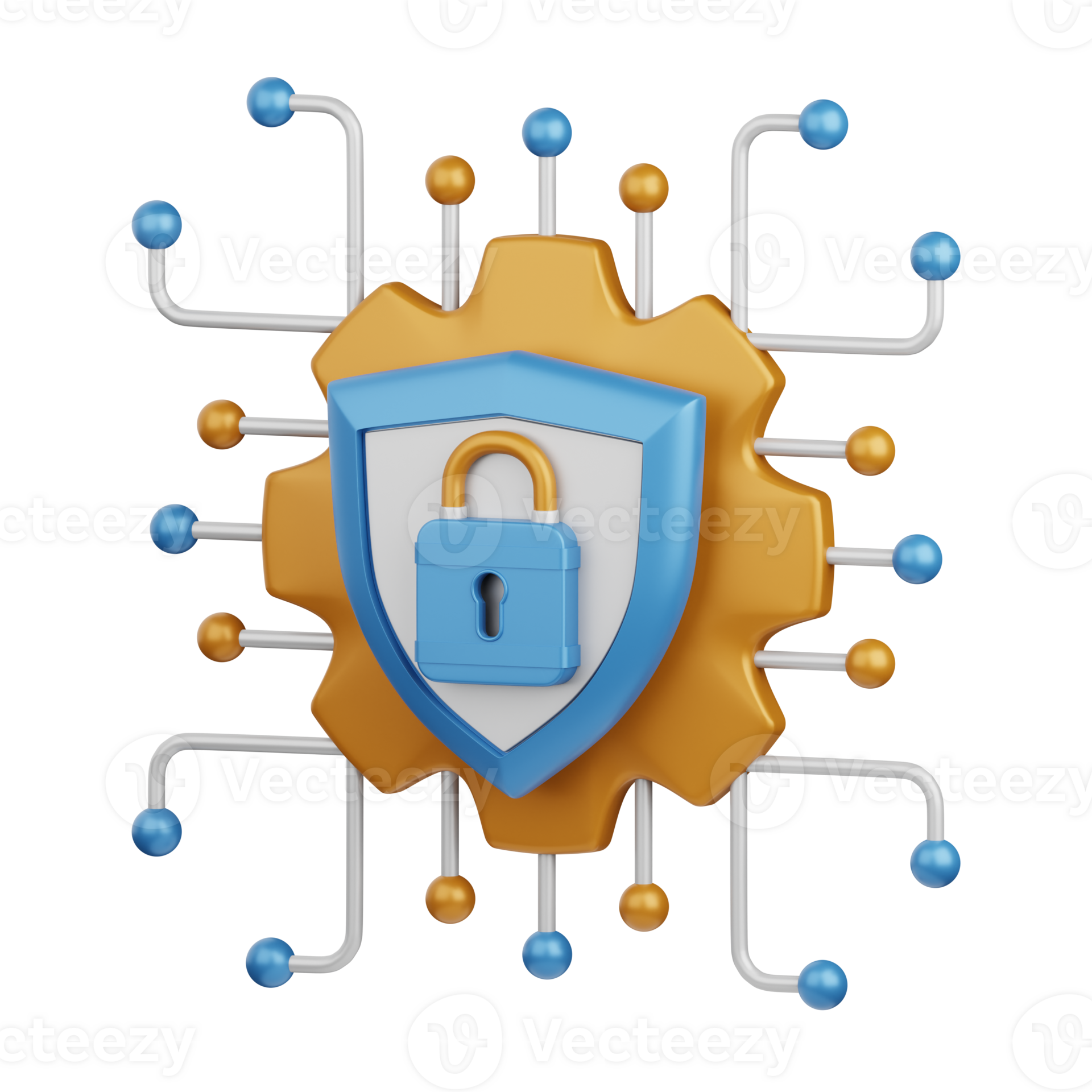 3d rendering cyber security isolated useful for technology, programming, development, coding ...