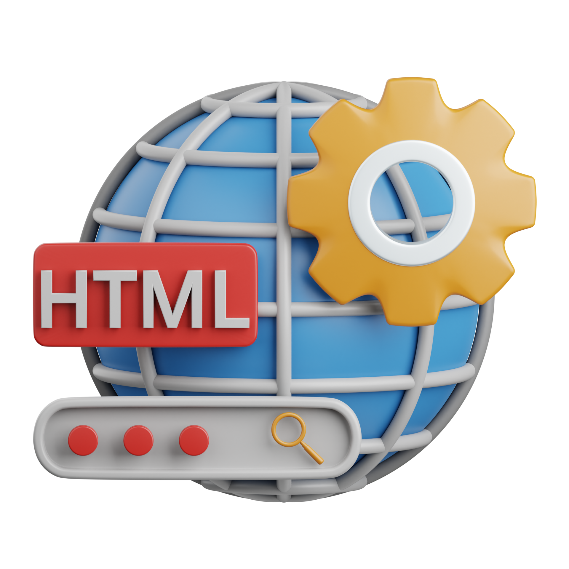 3d Rendering Html Isolated Useful For Technology Programming Development Coding Software
