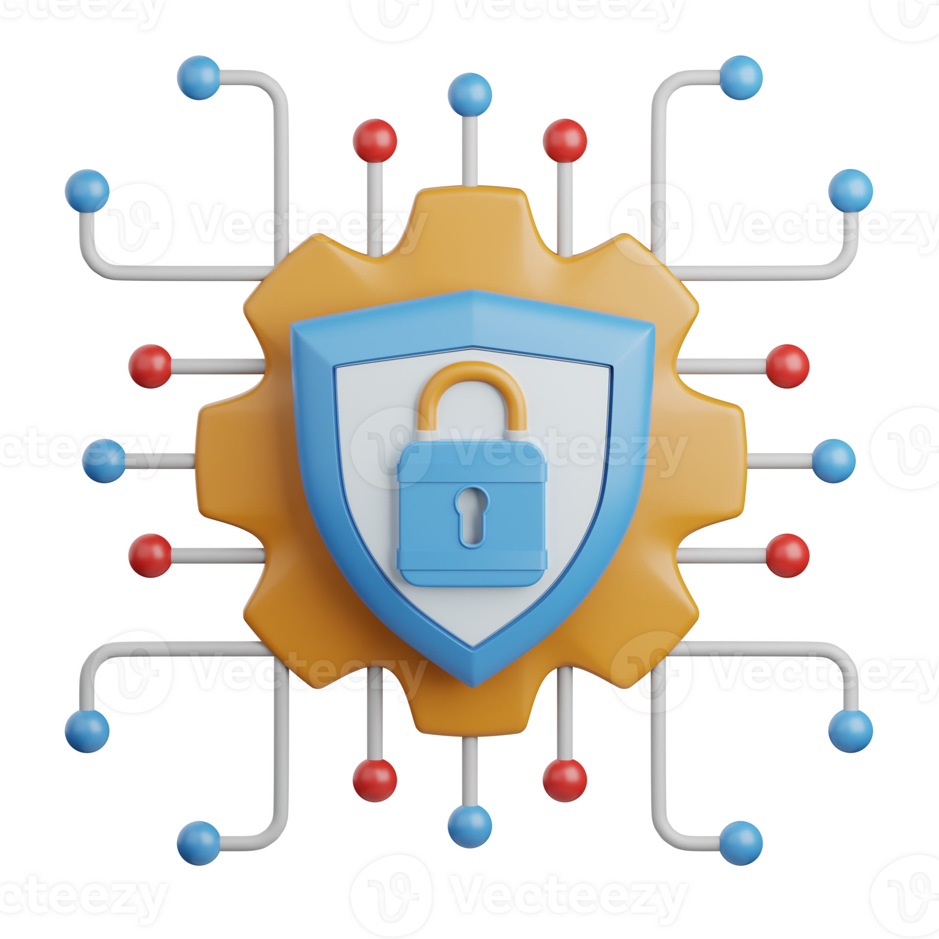 3d rendering cyber security isolated useful for technology, programming, development, coding ...