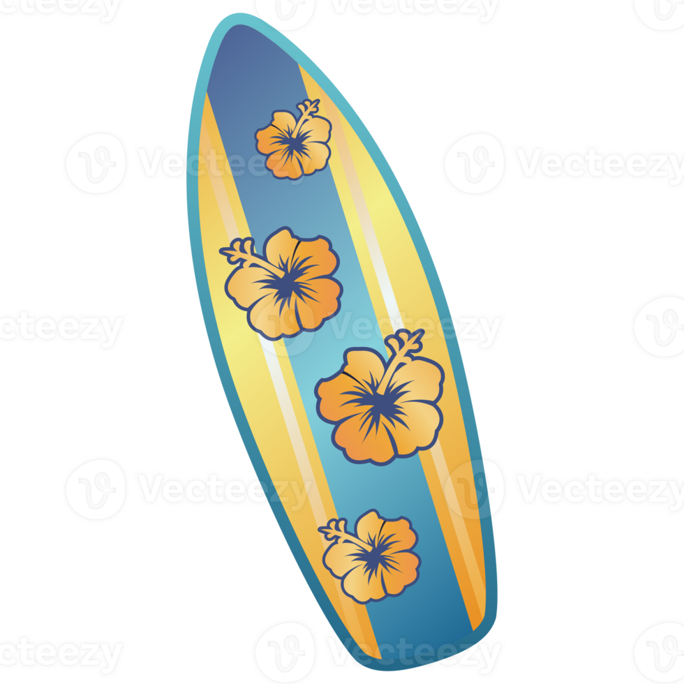 Isolate Summer Surf Board Elements Png 27119990 Png