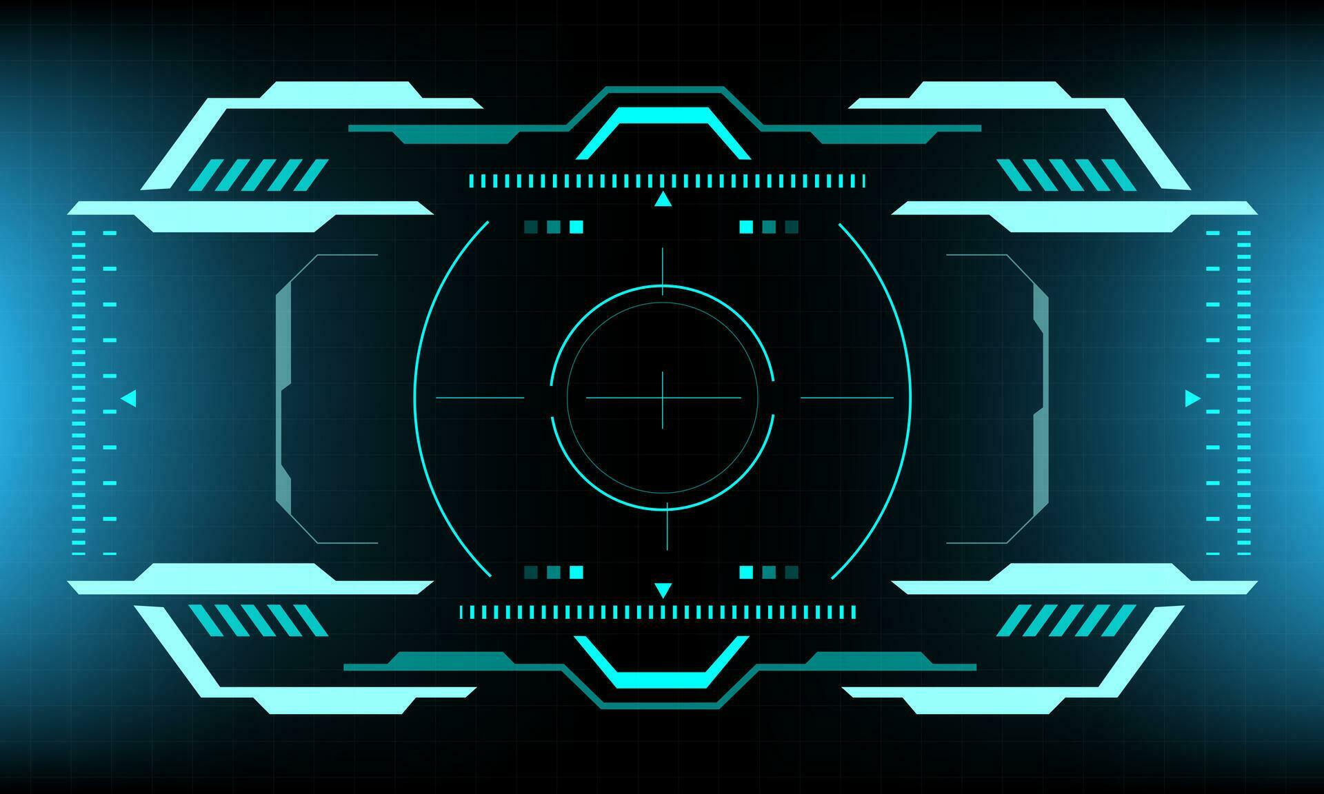 HUD sci-fi interface screen view blue design virtual reality futuristic ...