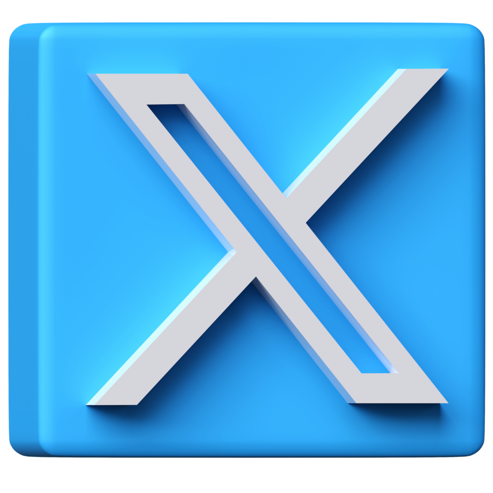 Twitter Brand New Logo 3 D With New X Shaped Graphic Of The Worlds Most Popular Social Media