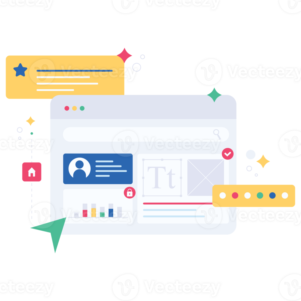 Web Layout Digital Tool Box Color 2d Illustration 27124911 Png