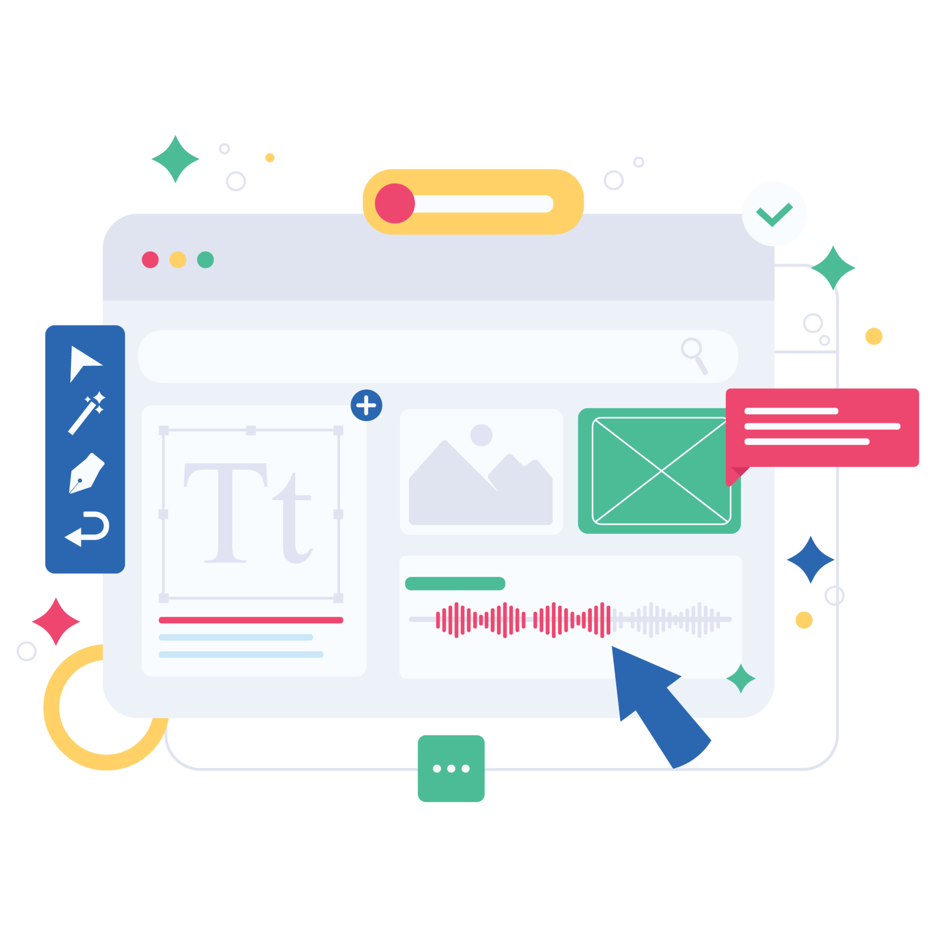 Interface Concept Digital Tool Box Color 2d Illustration 27124912 Png