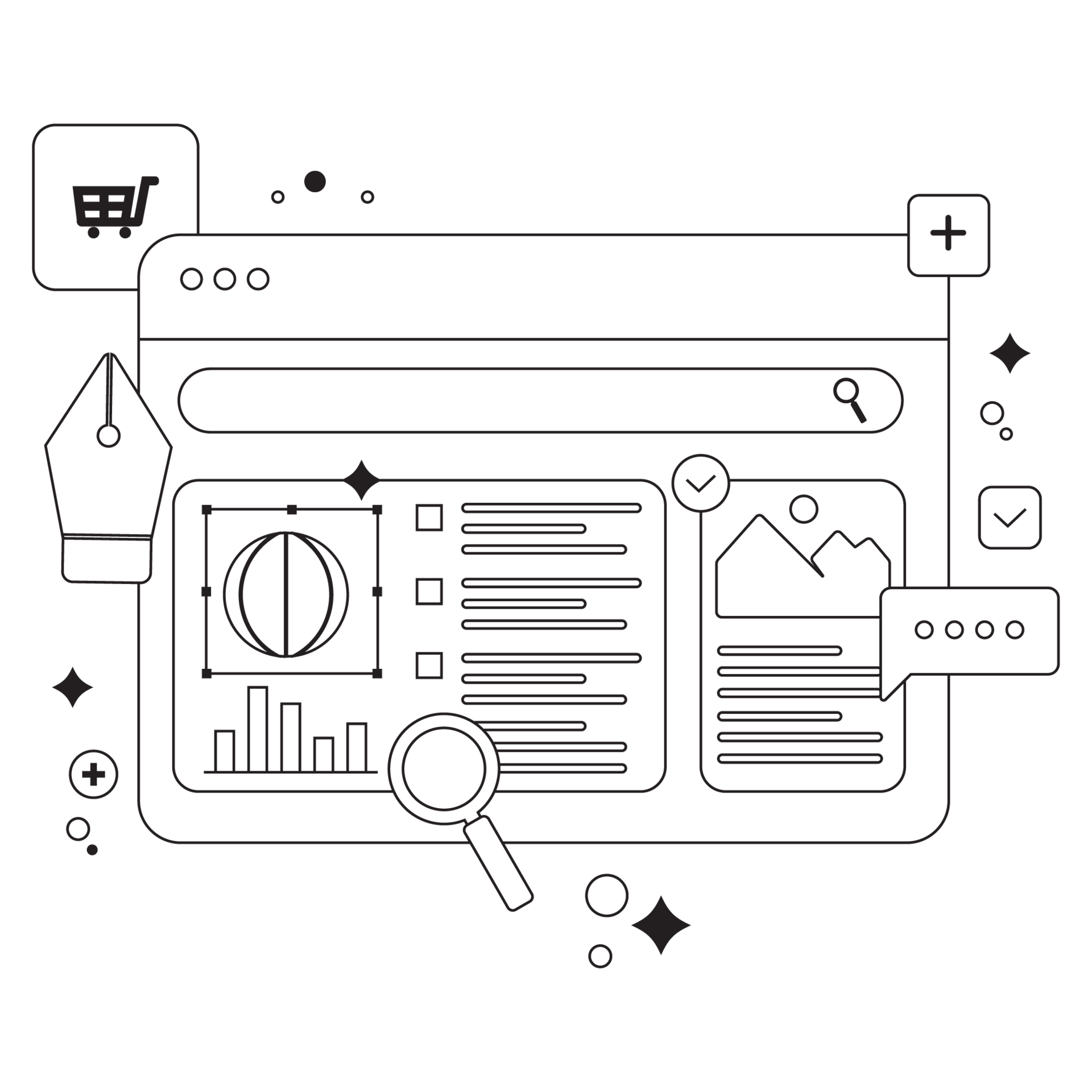 Application Digital Tool Box Outline 2d Illustration 27124915 Png