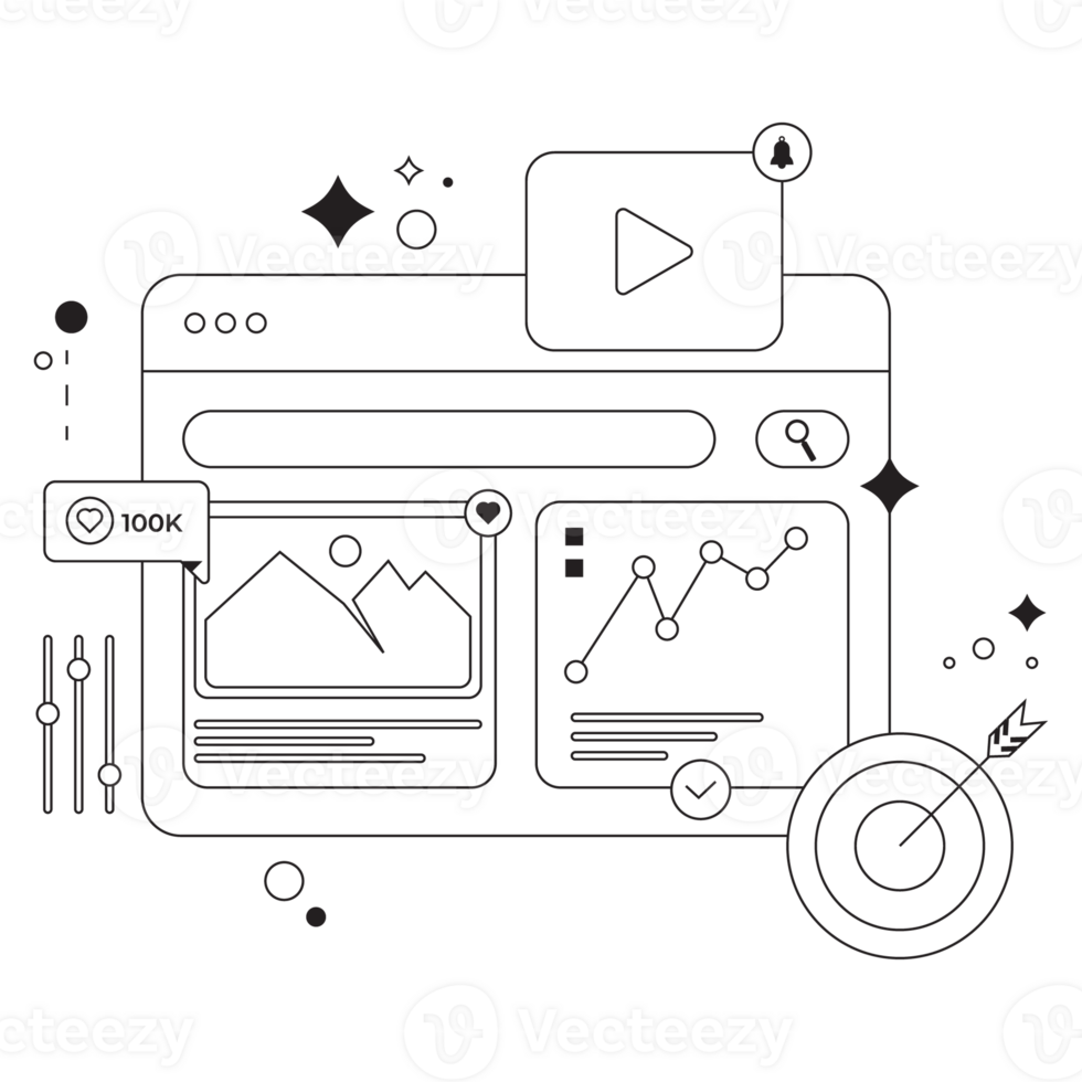 Interface App Digital Tool Box Outline 2d Illustration 27124916 Png