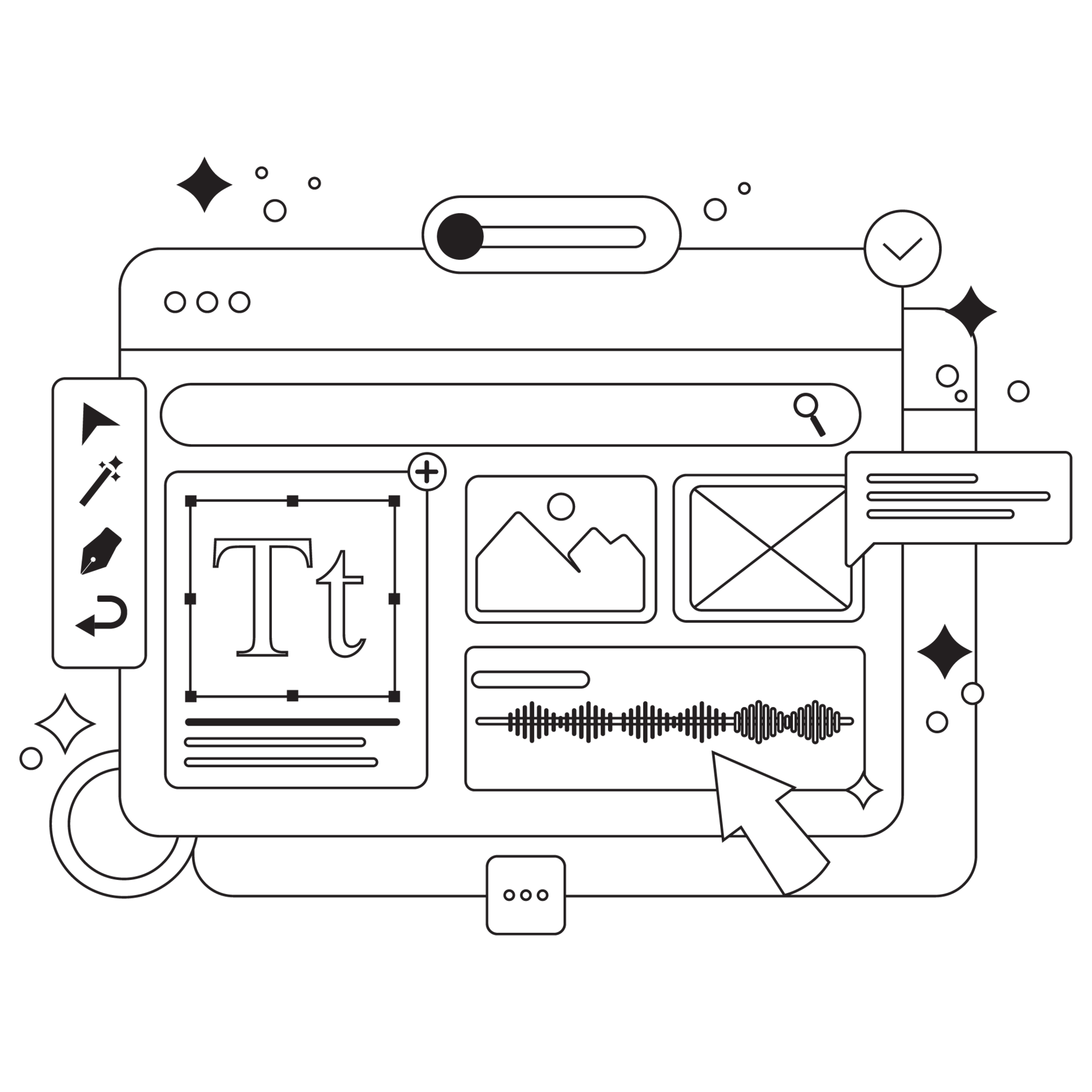 Interface Concept Digital Tool Box Outline 2d Illustration 27124917 Png