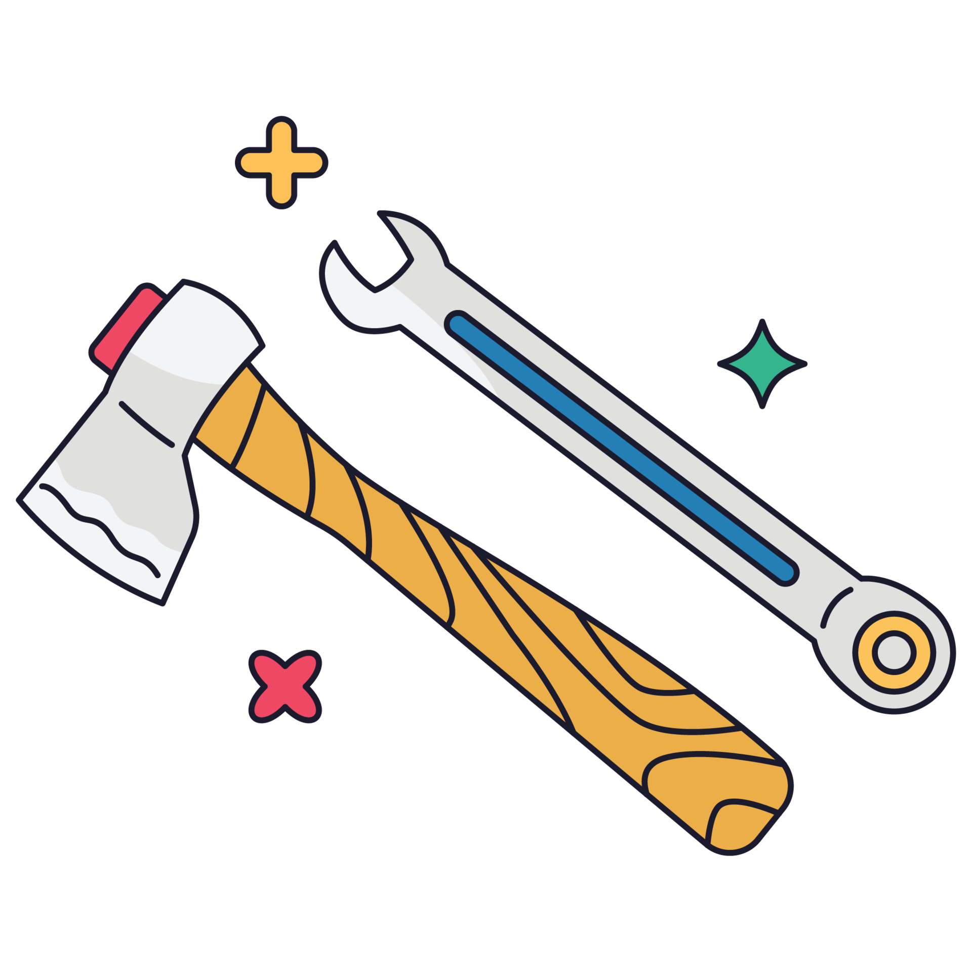 Axe Toolkit 2D Color Illustrations 27125262 PNG Axe Toolkit 2D Color Illustrations 27125262 PNG
