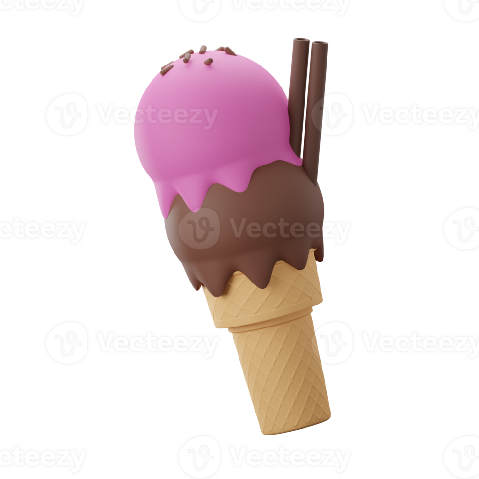 Ice Cream Beach Summer 3d Illustrations 27125447 Png