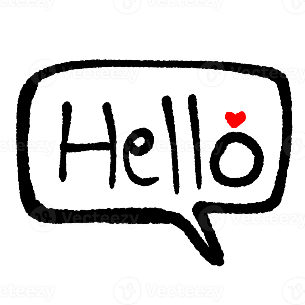 Hello Speech Bubble 27128684 Png