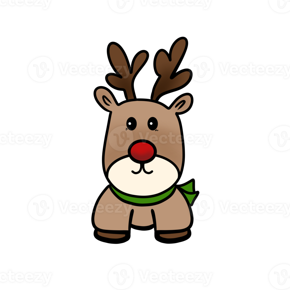 Little Reindeer xmas with santa 27128686 PNG