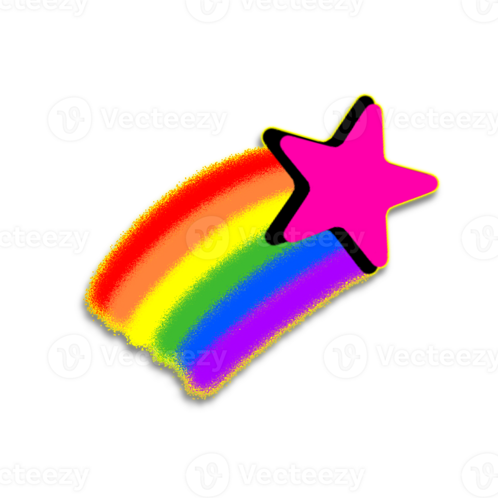 Rainbow Pink Star 27128749 Png