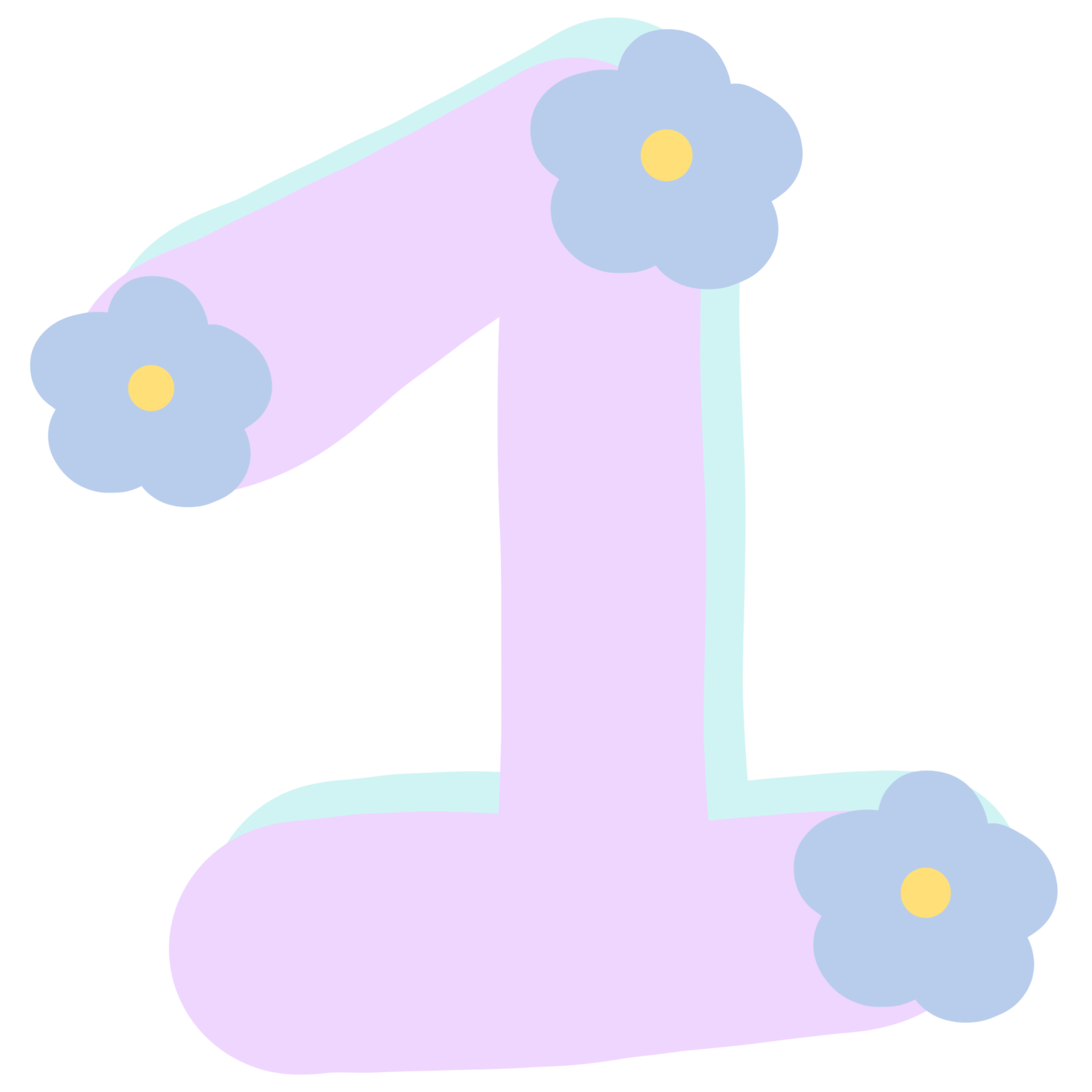 Purple Number 1 With Flowers Isolated On Transparent Background purple-number-1-with-flowers-isolated-on-transparent-background
