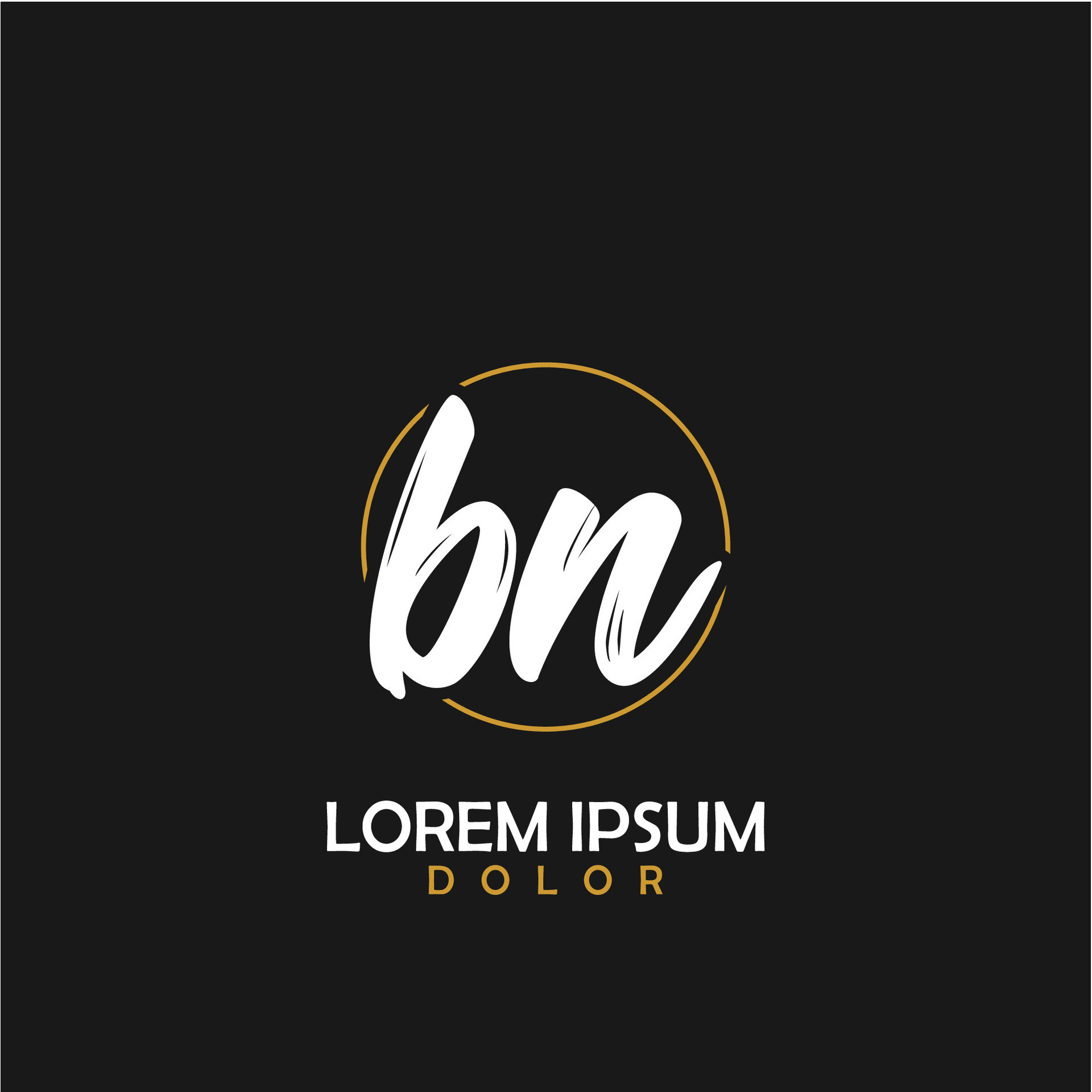 BN Initial Brush In Circle Frame Template Design 27133160 Vector Art at Vecteezy