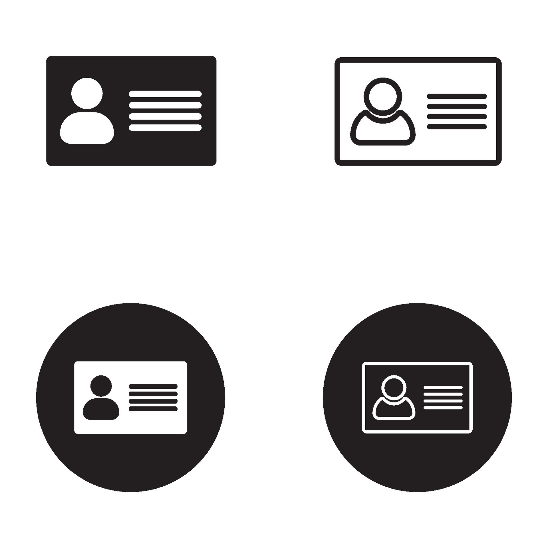 ID card icon vector 27134043 Vector Art at Vecteezy