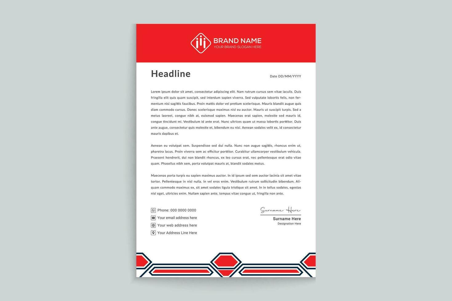 Red color letterhead design 27134376 Vector Art at Vecteezy Red color letterhead design 27134376 Vector Art at Vecteezy