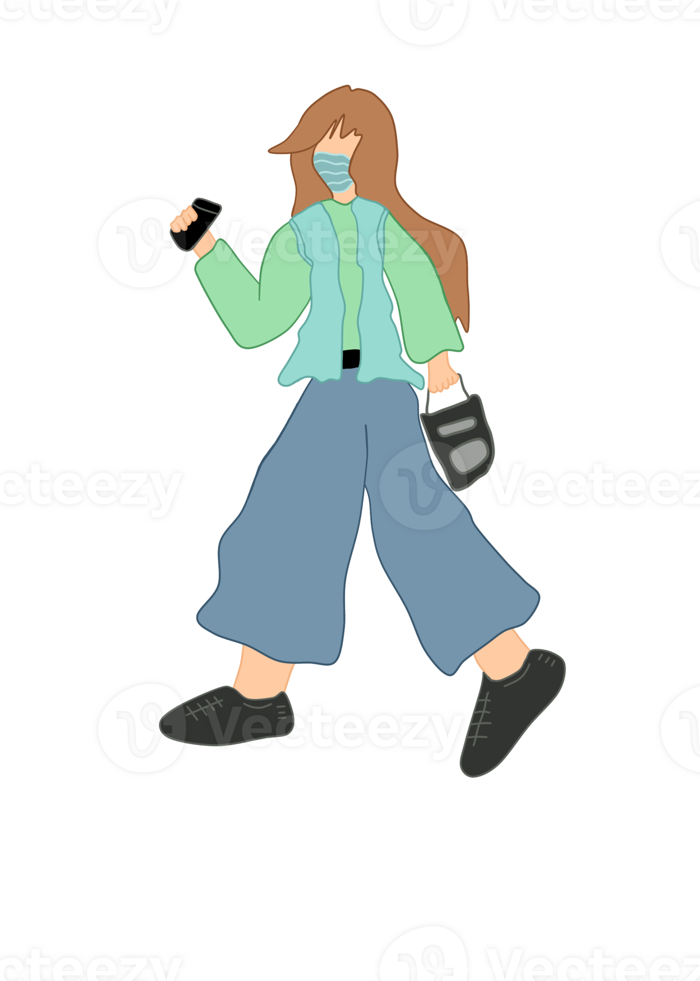 Flat Girl Simple 27134538 Png
