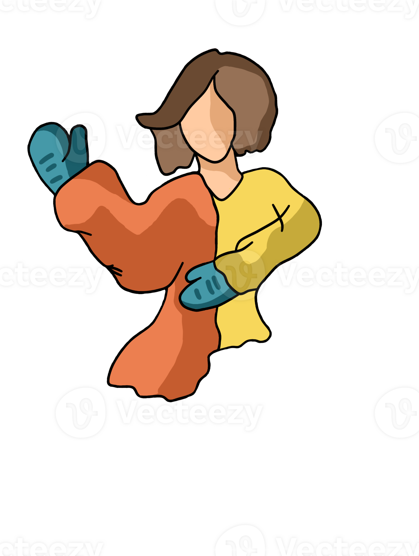 Flat Girl Simple 27134546 Png