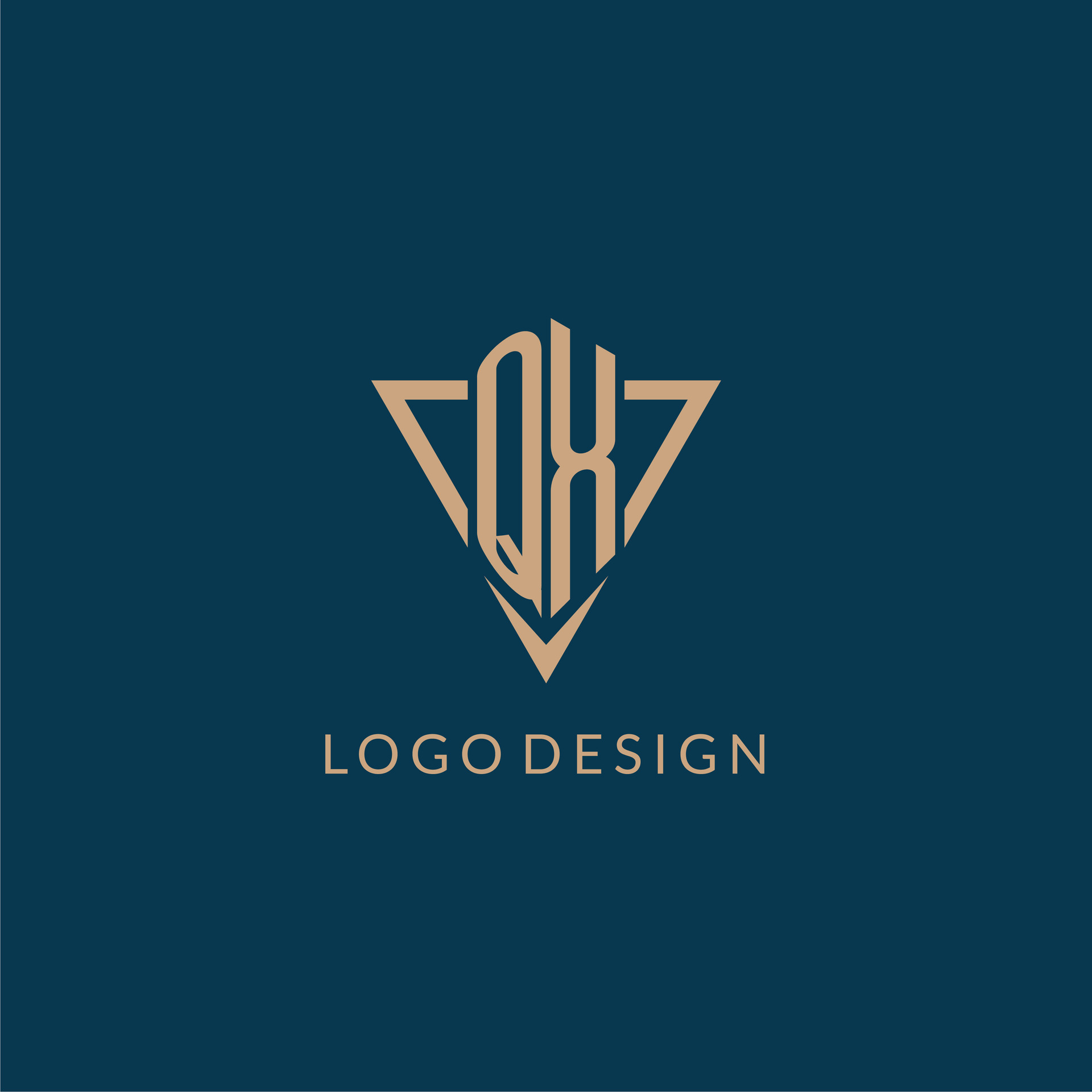 qx logo iniciales triángulo forma estilo, creativo logo diseño 27136040 Vector en Vecteezy
