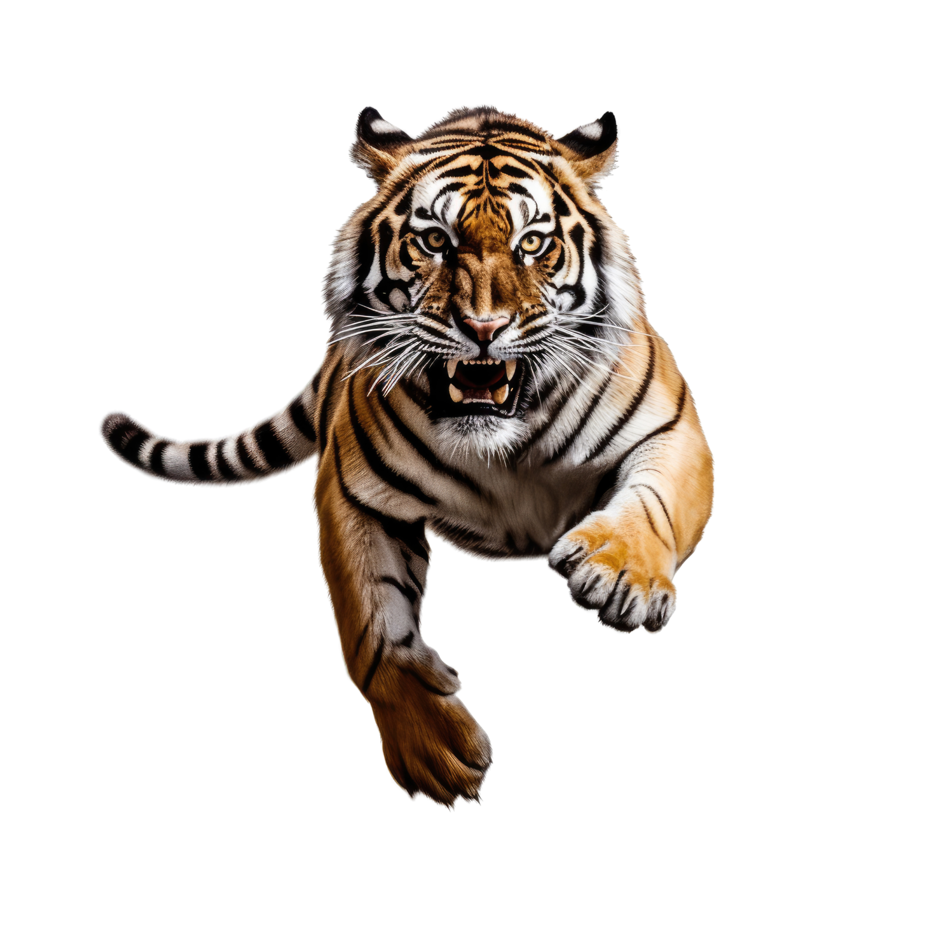 AI Generated a tiger running on a transparent background 27141884 PNG
