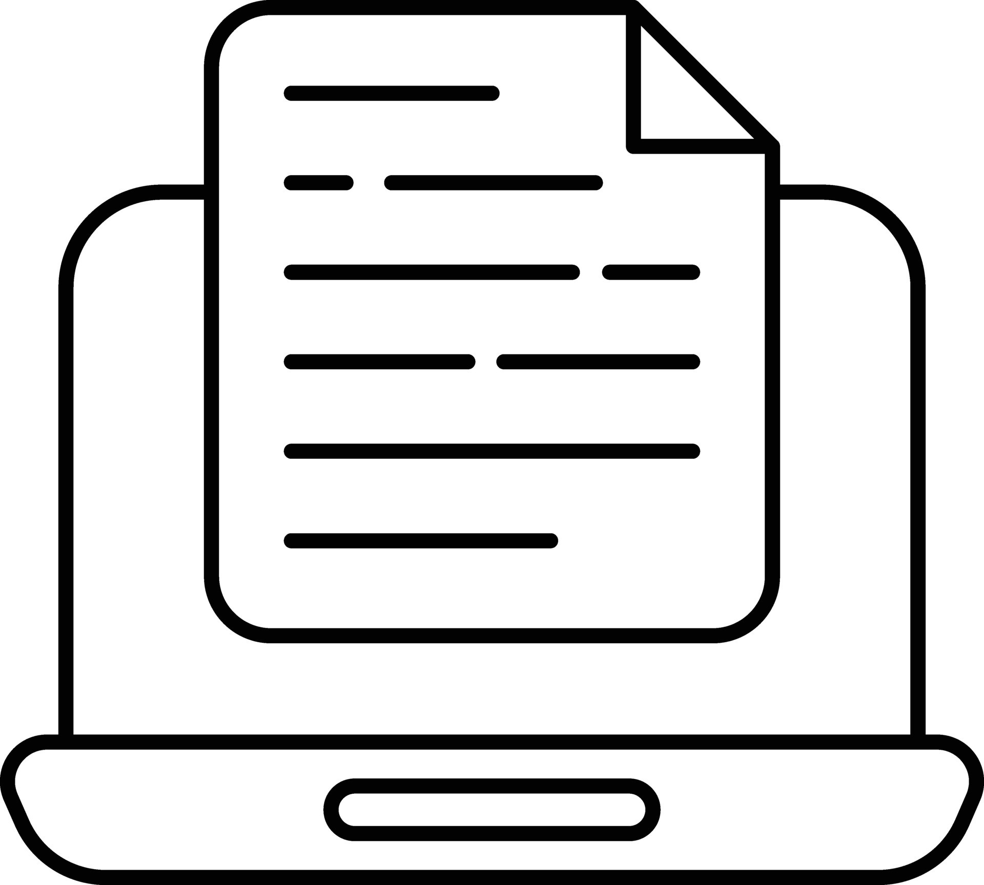 Online Assignment Line Icons Design Style 27142522 Vector Art At Vecteezy