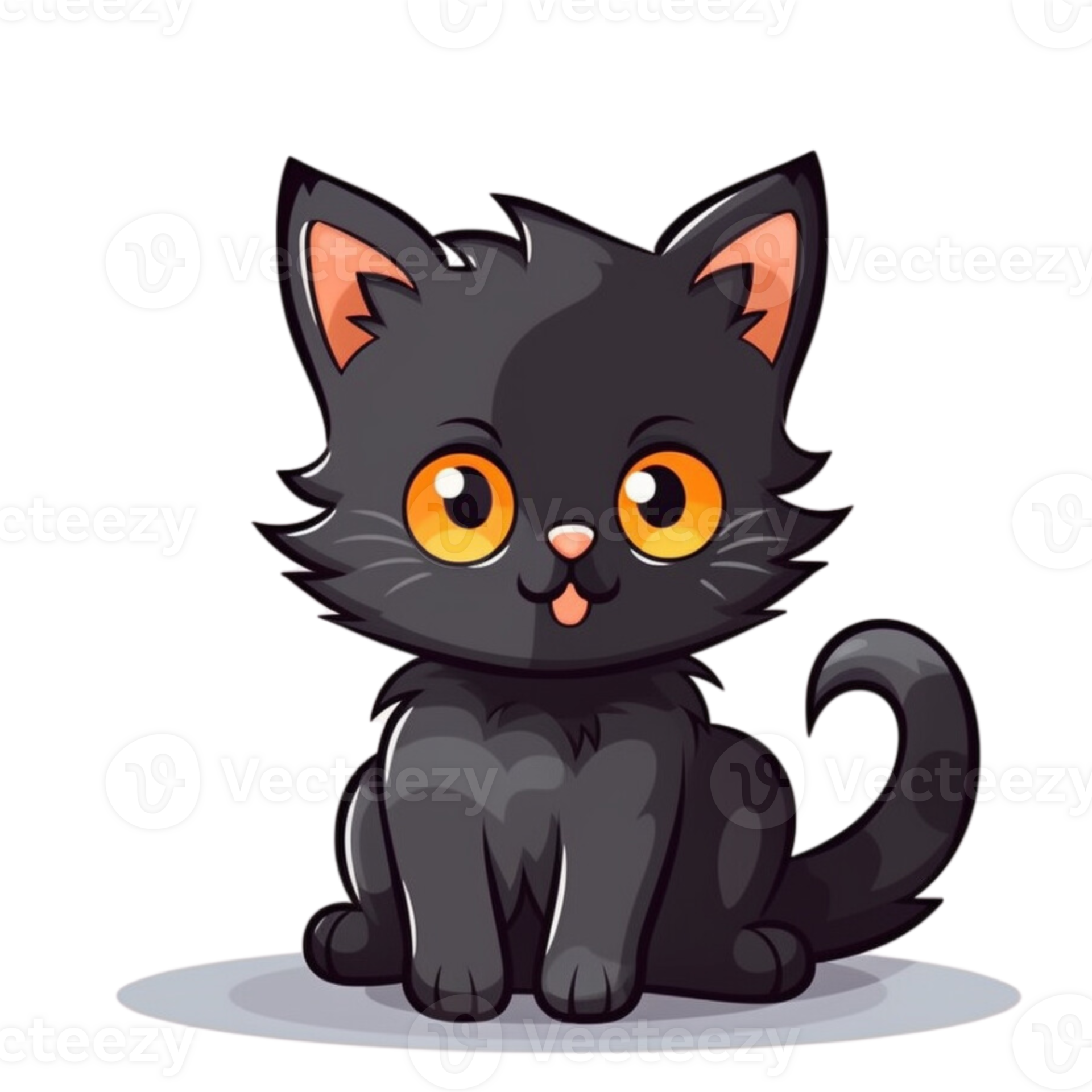 Black Cat Cartoon Illustration Png 27143211 Png