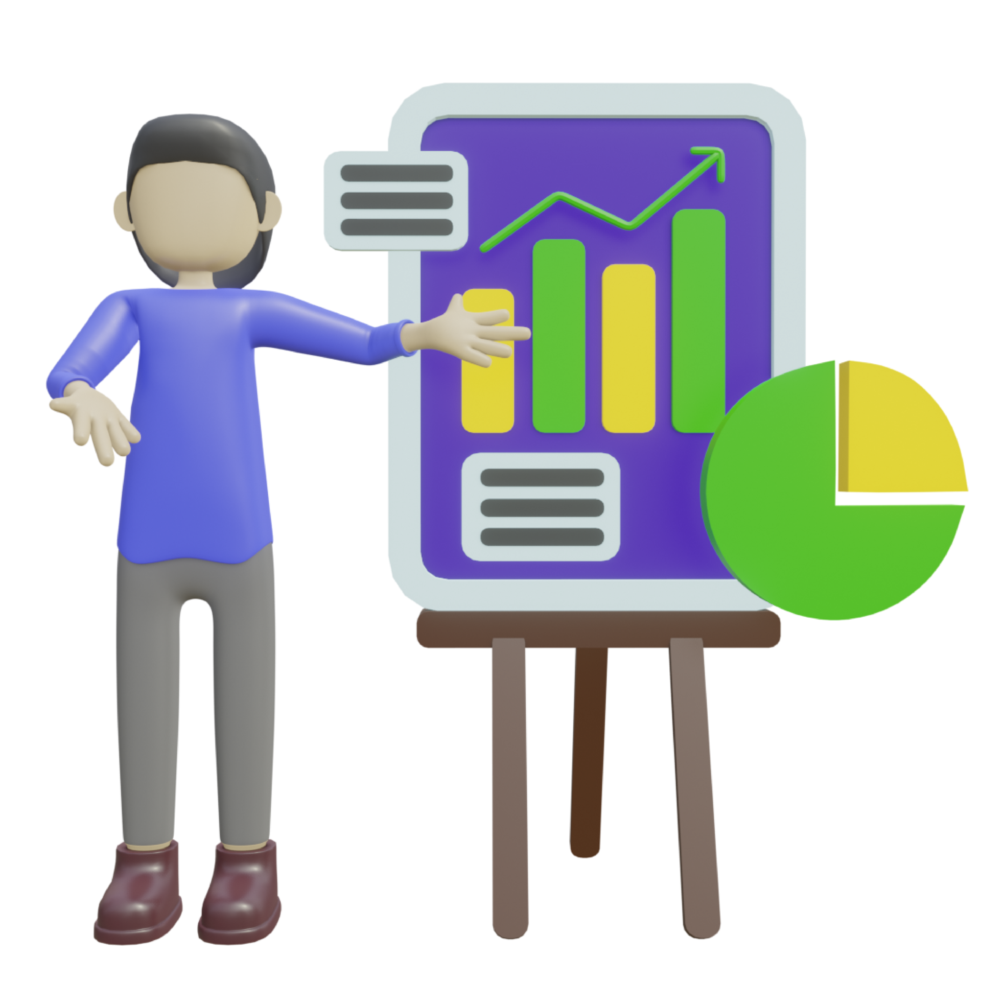 3D Character Illustration Business Presentation 27143309 PNG