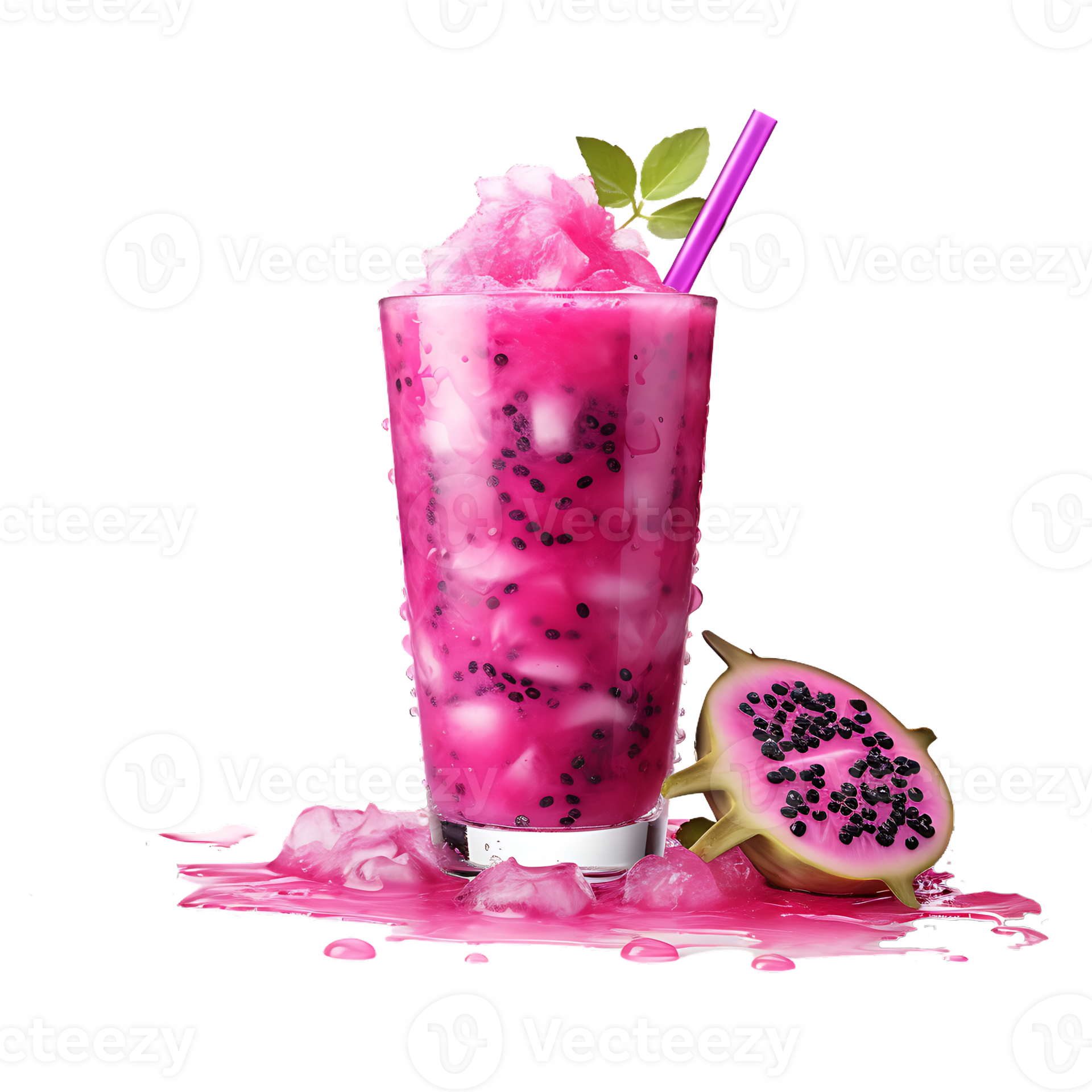 Dragon Fruit Pitahaya Smoothie Drink Perfect For Drink Catalog Ai Generated 27145783 Png