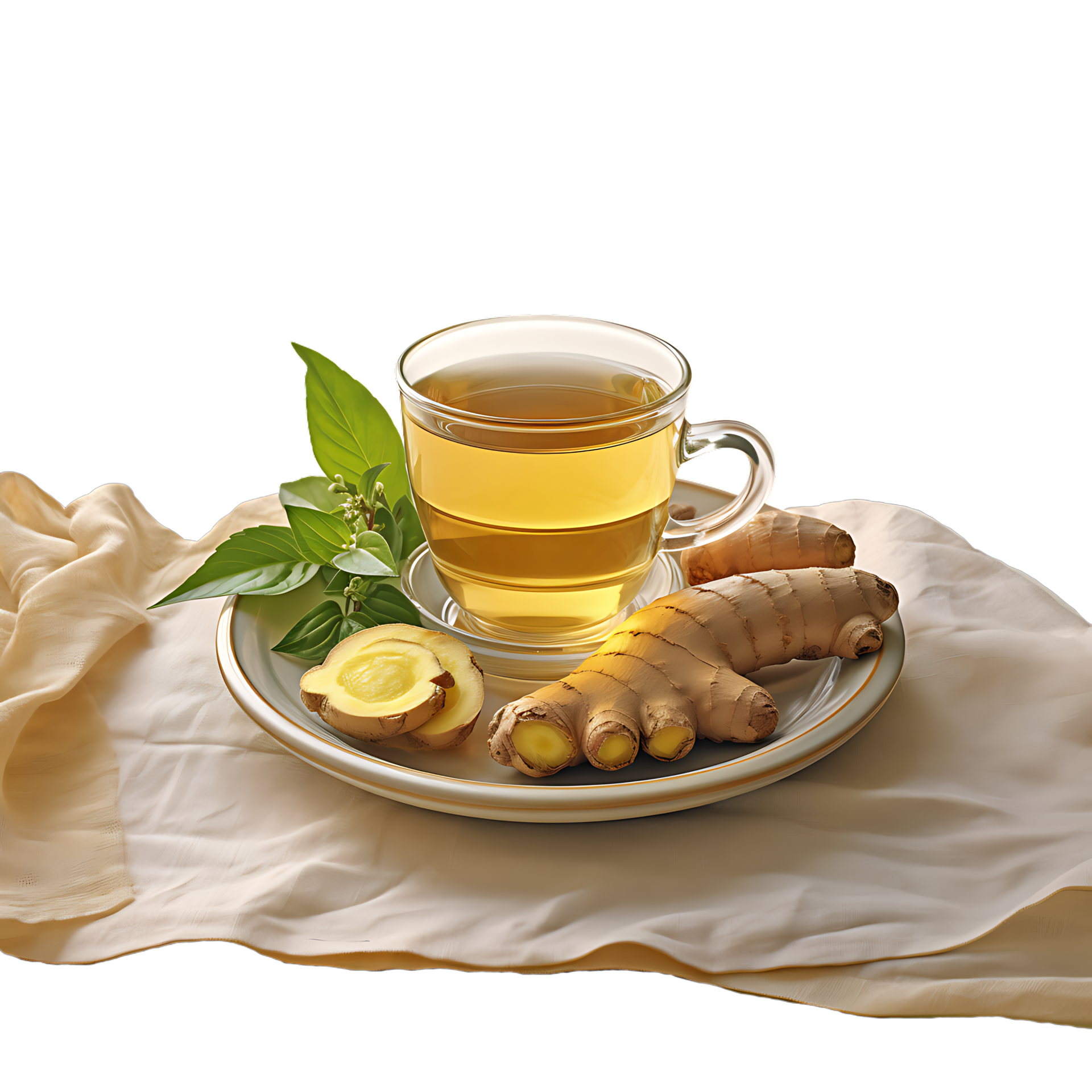 Ginger Herbal Drink Perfect For Herbal Drink Catalog Ai Generated 27145804 Png