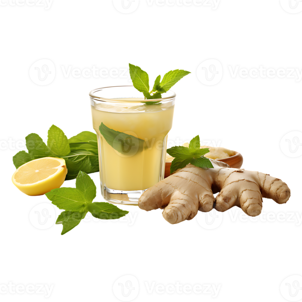 Ginger Herbal Drink Perfect For Herbal Drink Catalog Ai Generated 27145819 Png