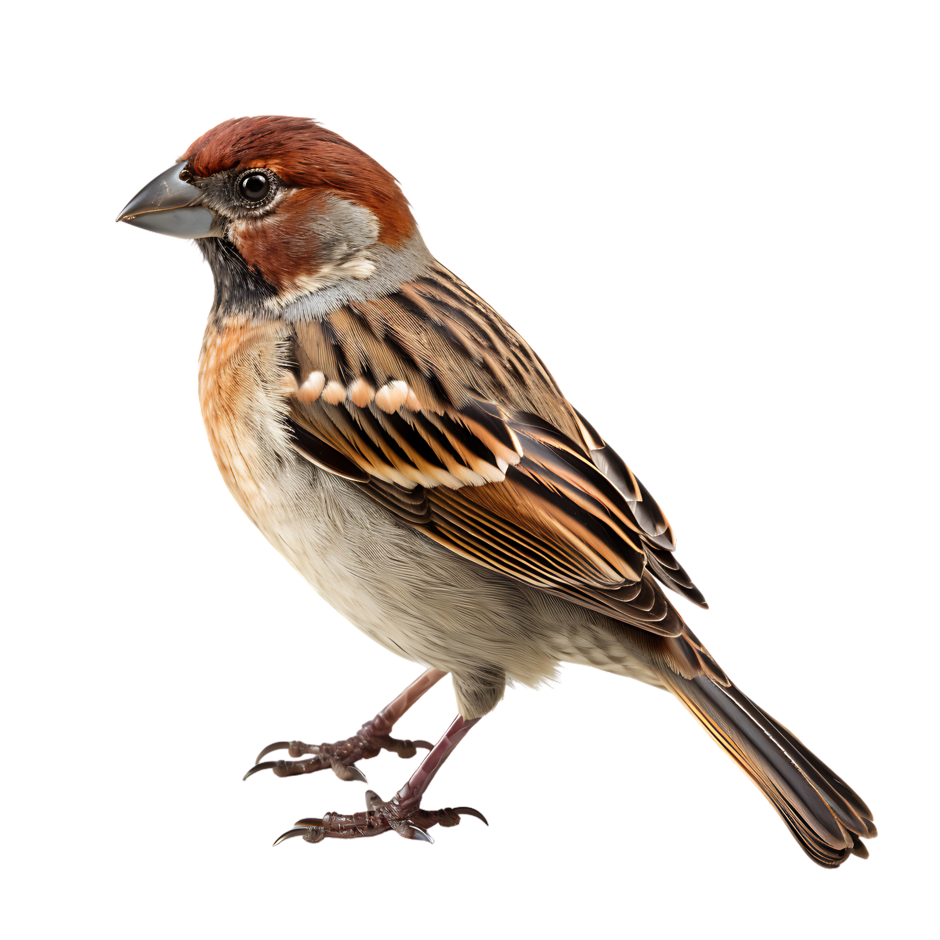 Beautiful sparrow bird on transparent background. ai generated 27146083 PNG
