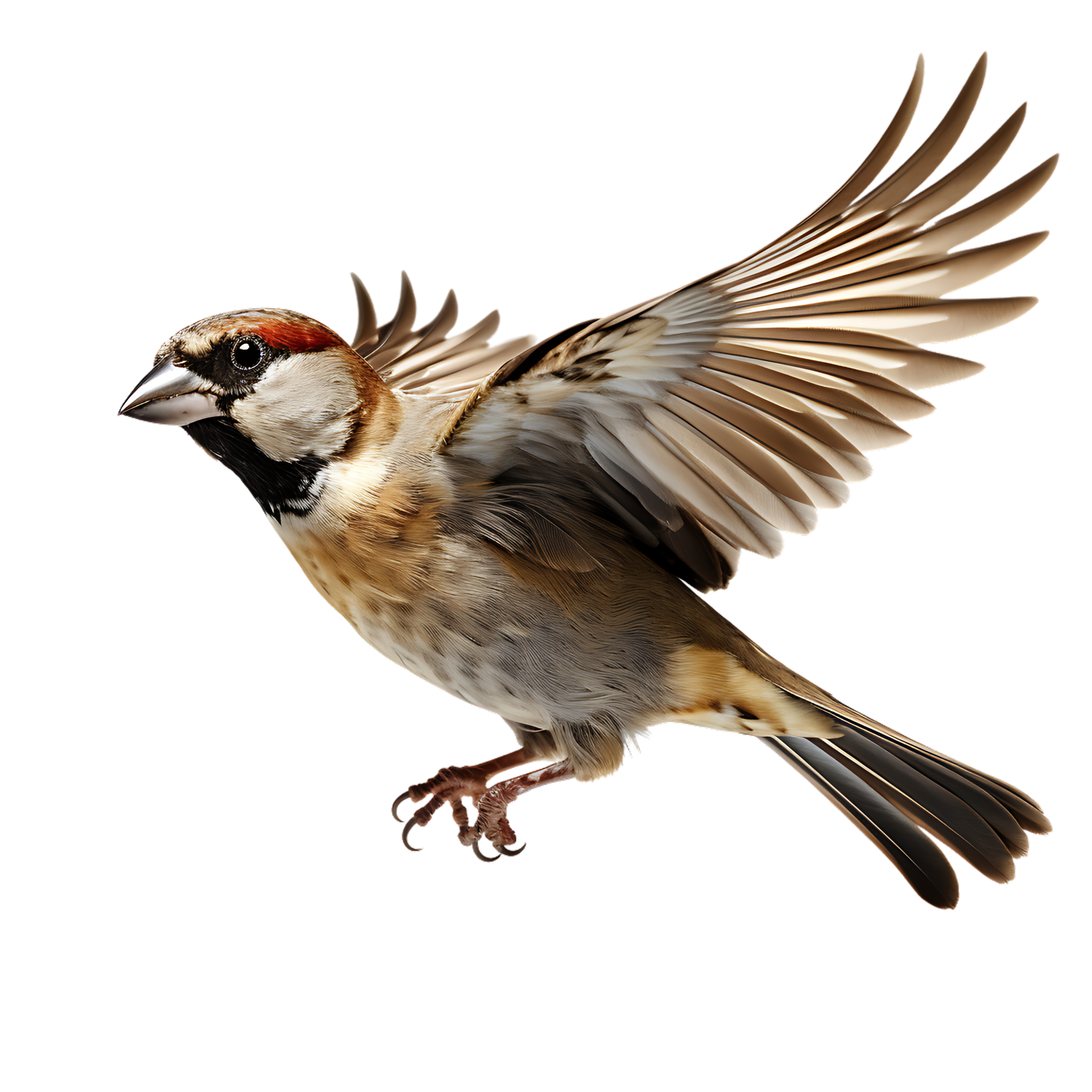 Beautiful sparrow bird on transparent background. ai generated 27146088 PNG