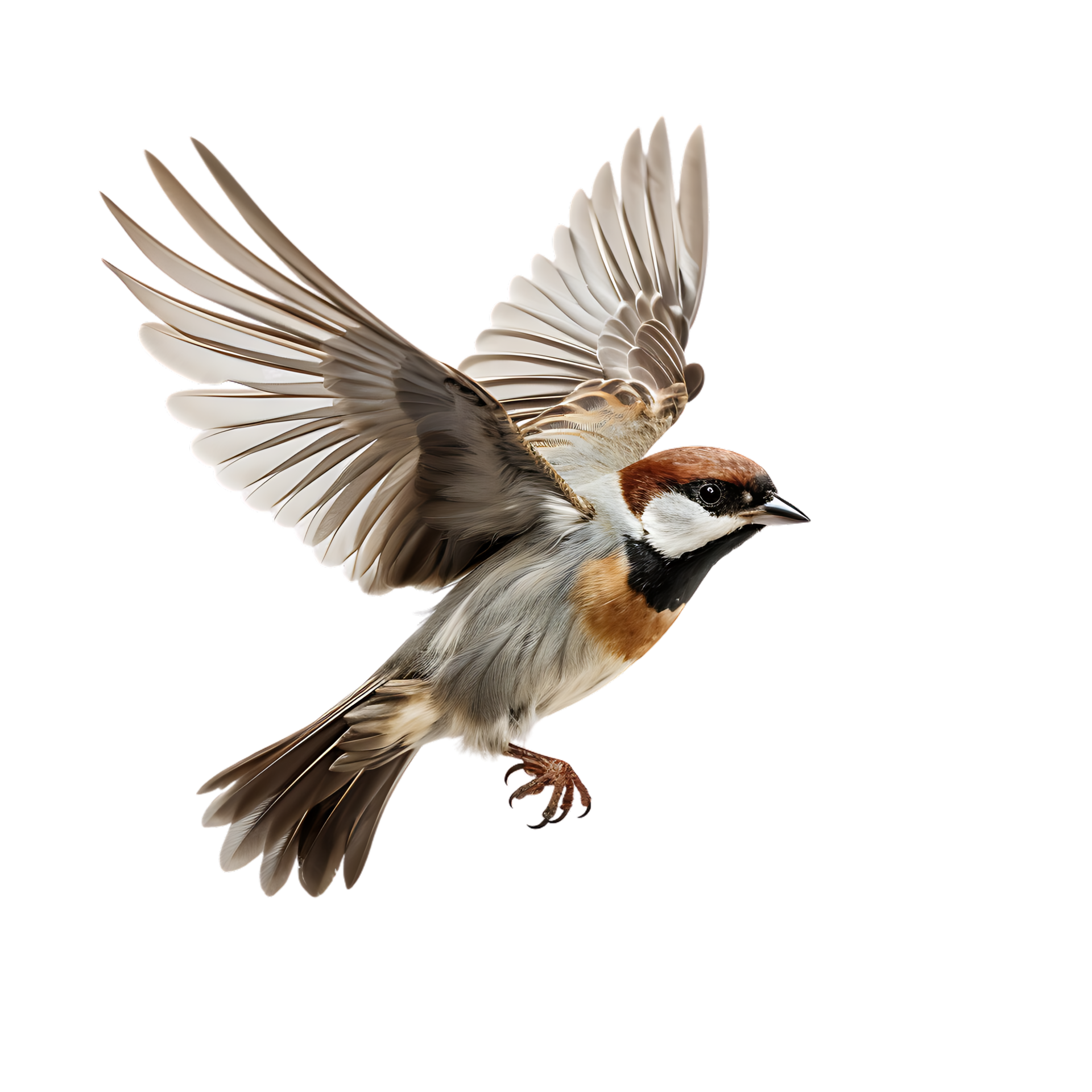 lindo pardal pássaro em transparente fundo. ai gerado 27146089 PNG