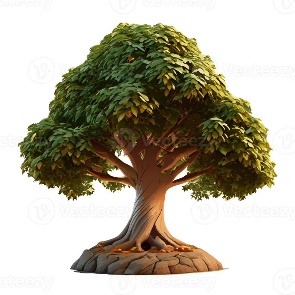 big tree on white blackground. AI generative 27146591 PNG