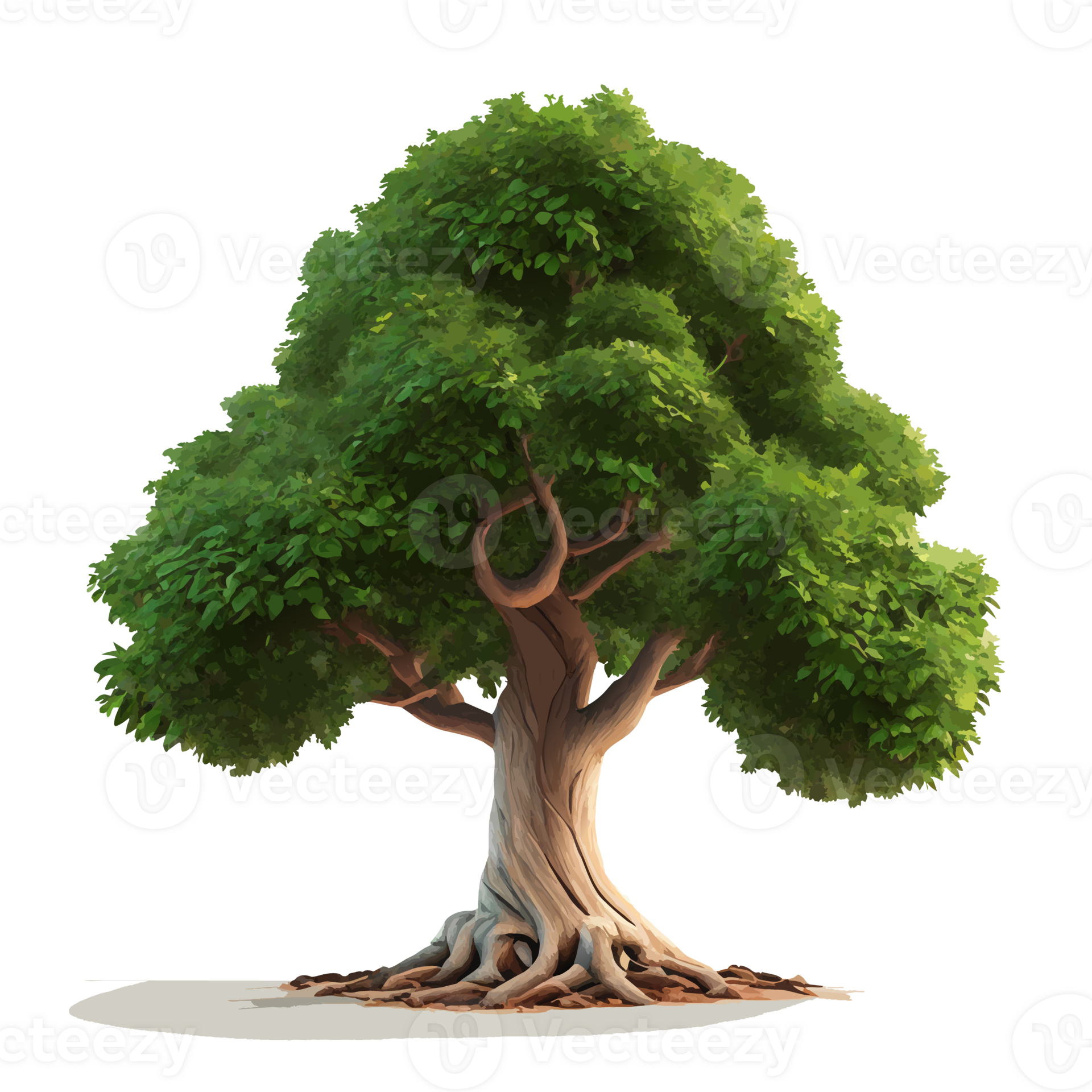 big tree on white blackground. AI generative 27146813 PNG