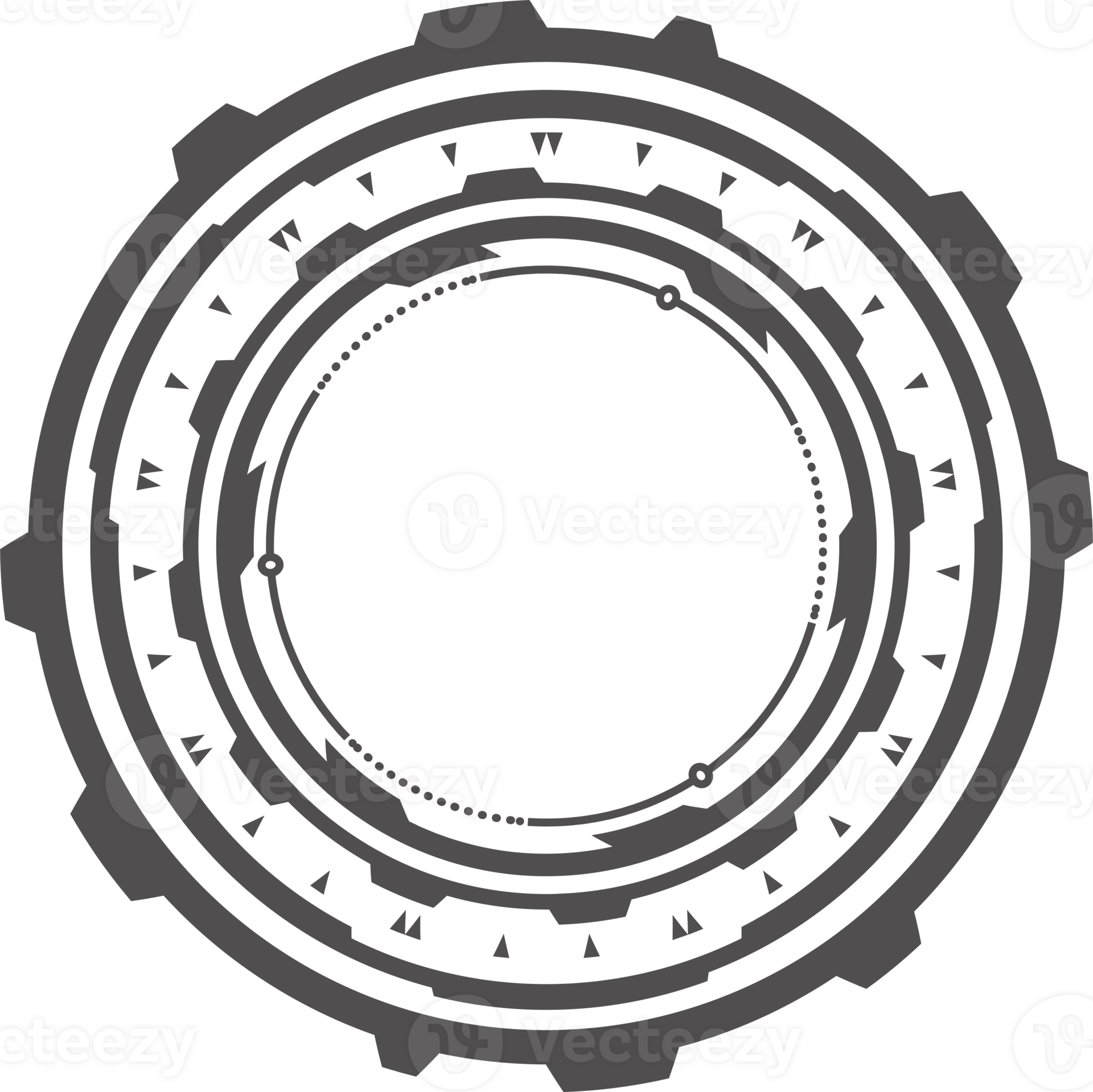 Hud Tech Circle For Digital Technology Games Design Graphic Element