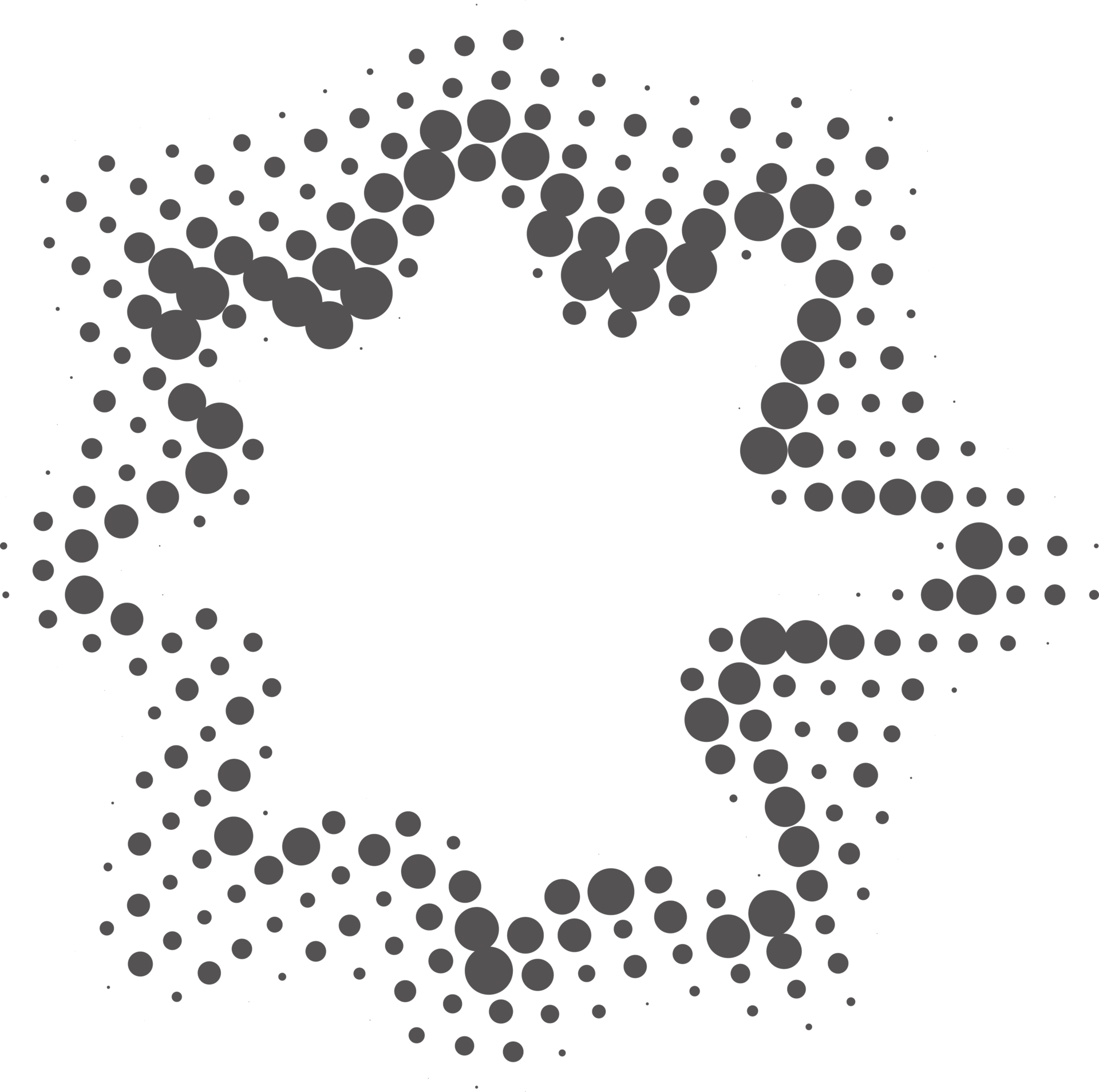 Dotted Circle Pattern Abstract Halftone Round Frame With Random