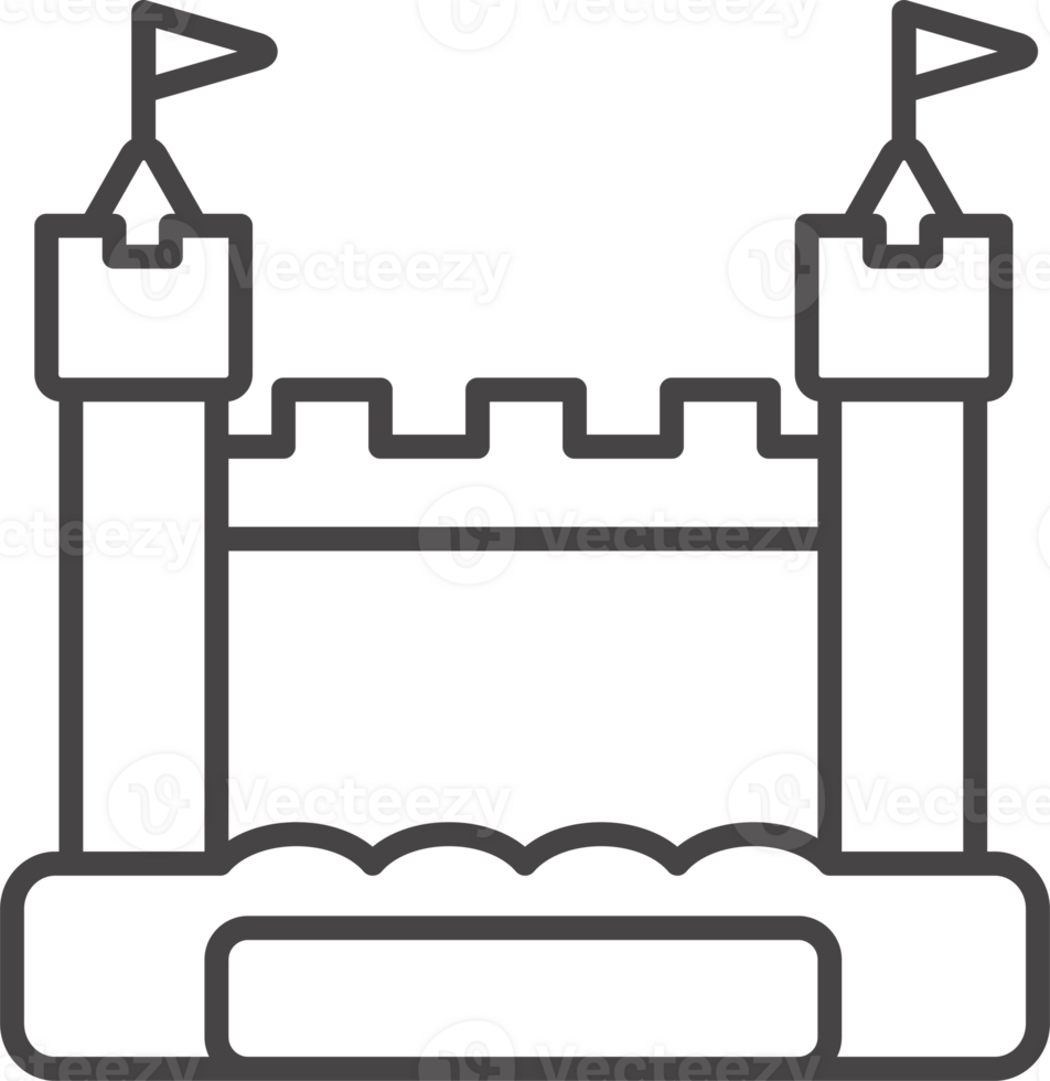 Bouncy inflatable castle. Trampoline pictogram for jumping game ... Bouncy inflatable castle. Trampoline pictogram for jumping game ...