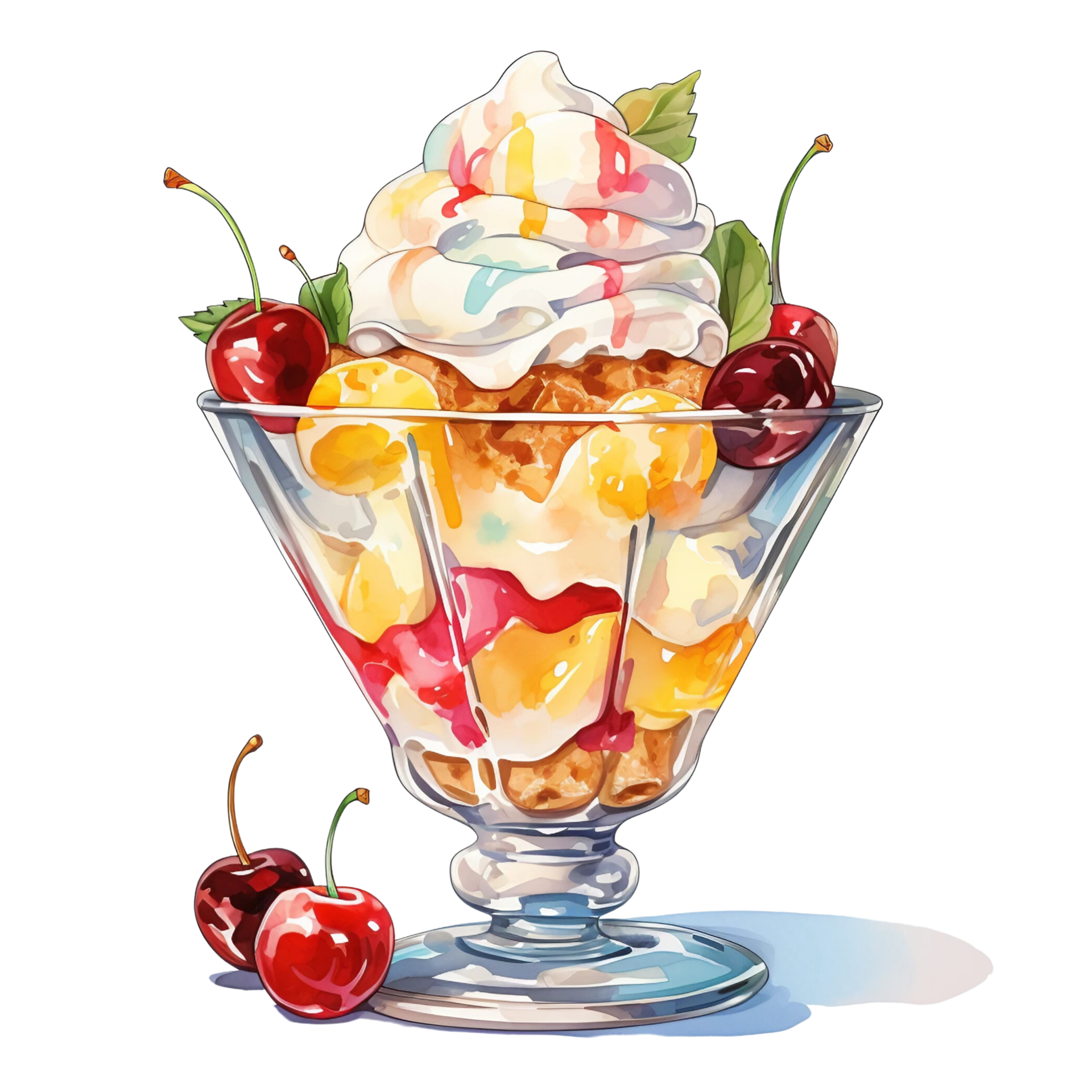 Delicious Ice Cream Sundae 27147442 Png