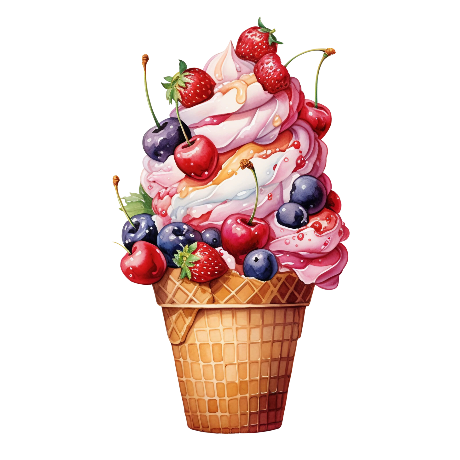 Delicious Ice Cream Sundae 27147444 Png