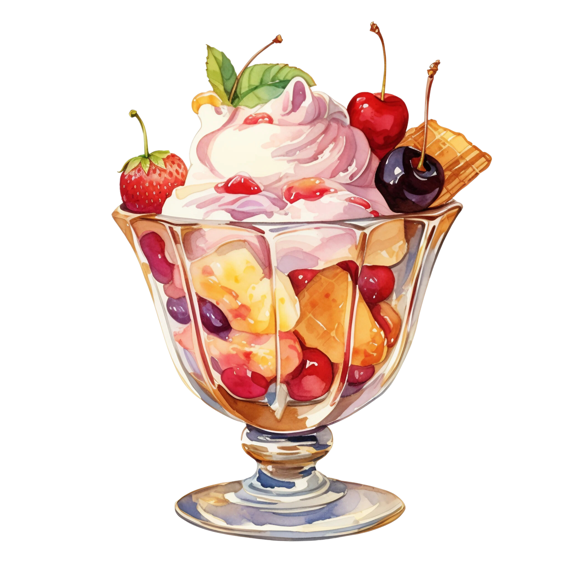 Delicious Ice Cream Sundae 27147453 Png