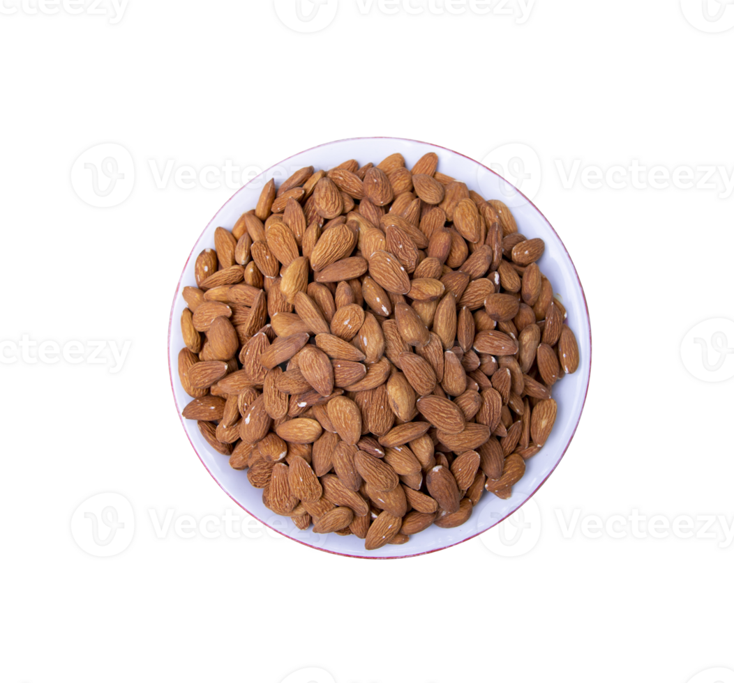A Bowl Of Almonds Isolated Background 27147943 Png
