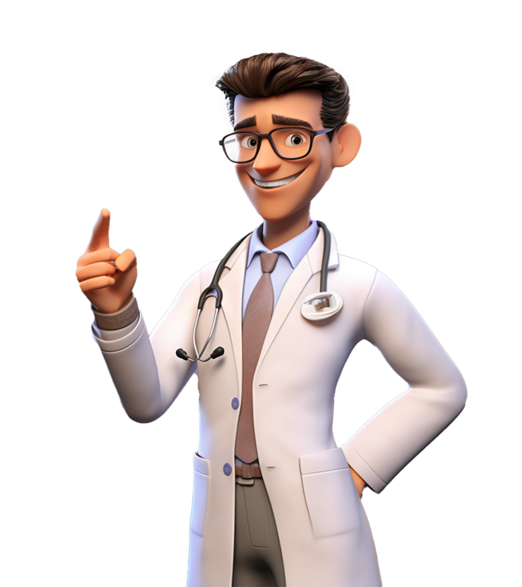 Cartoon character caucasian man doctor. AI Generated 27148493 PNG