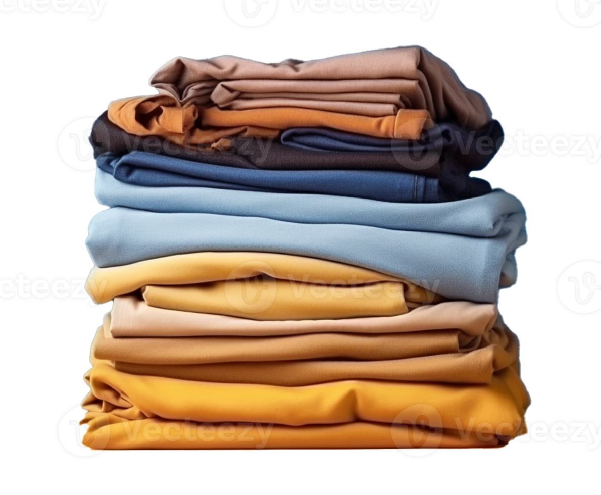 A Neatly Folded T Shirt Ideally Placed In A Stack Of Other Folded Clothes Ai Generated